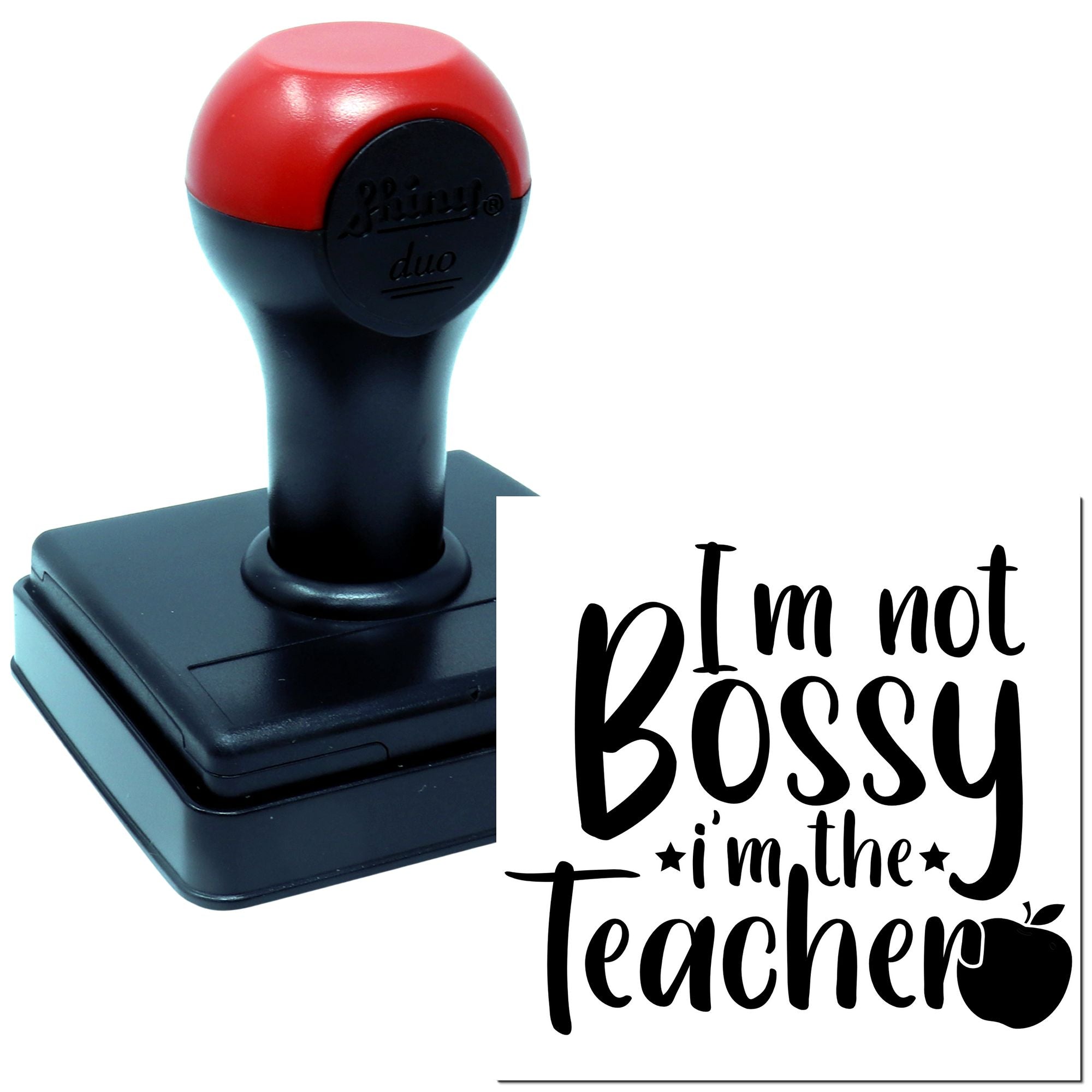 Assertive Teacher Not Bossy for Elementary Teacher Stamp and Homeschool Parent Stamp