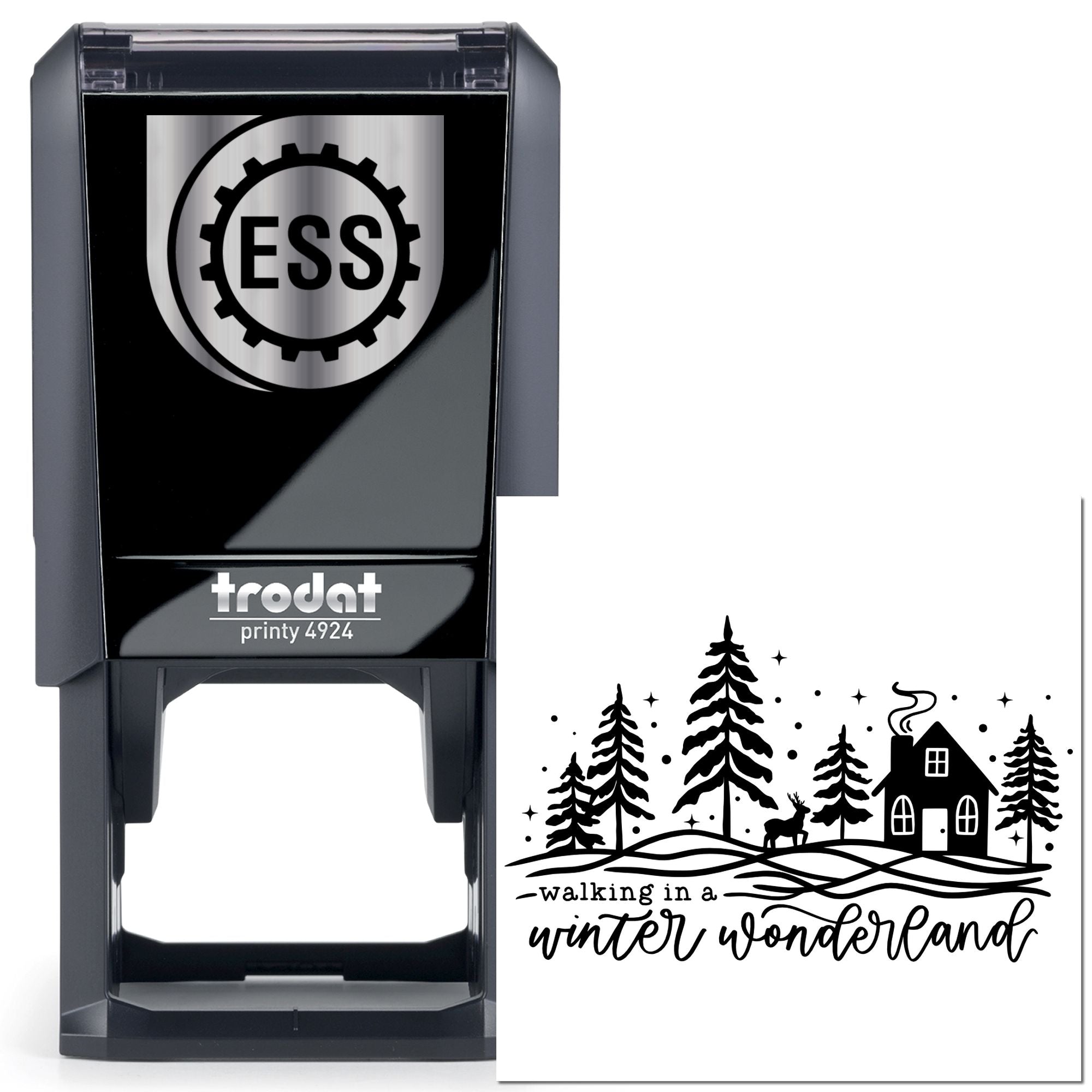 Self-Inking Winter Stamp for Scrapbooking and Holiday Cardmaking ...