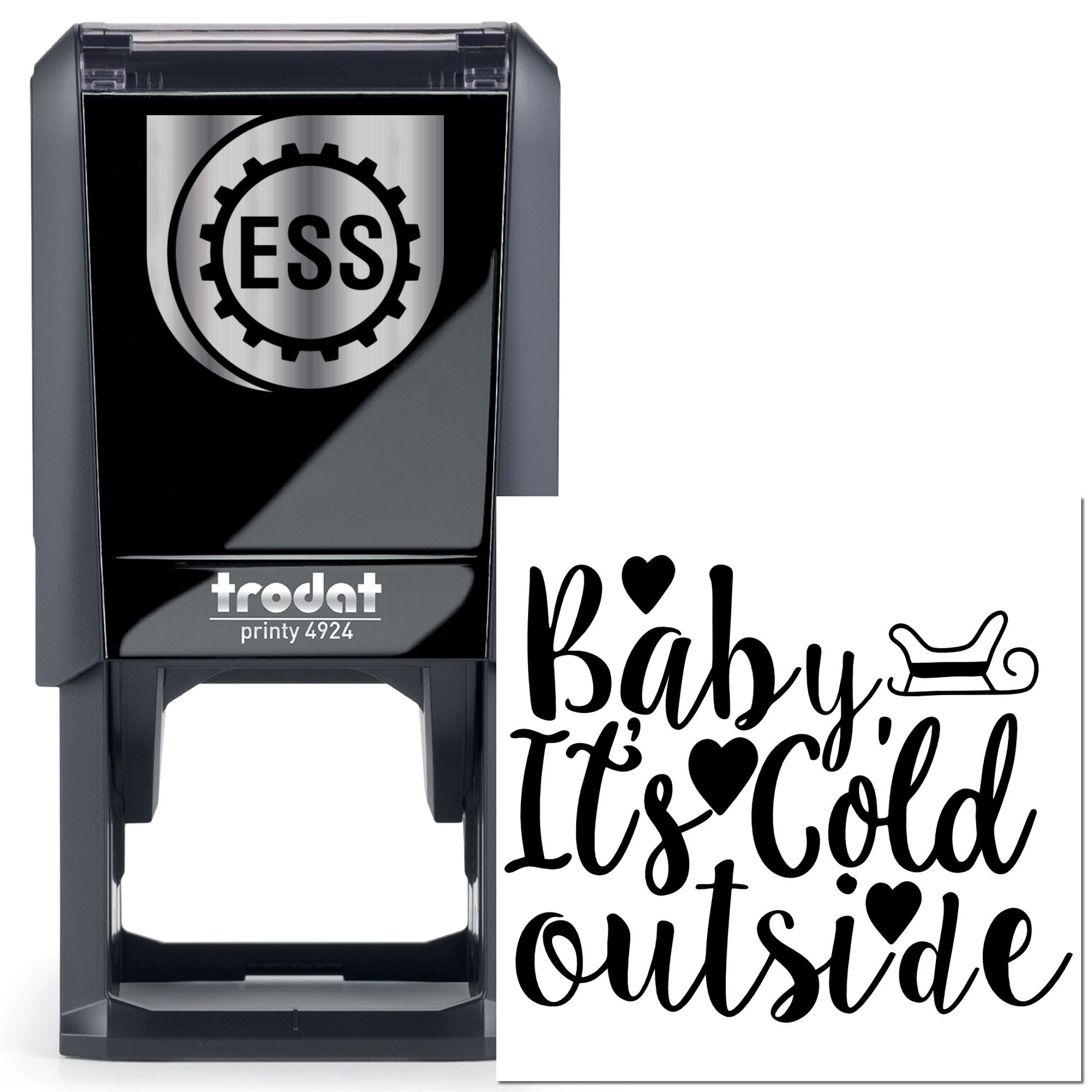 Premium Self-Inking Cozy Winter Craft Stamp for DIY Holiday Cards and ...