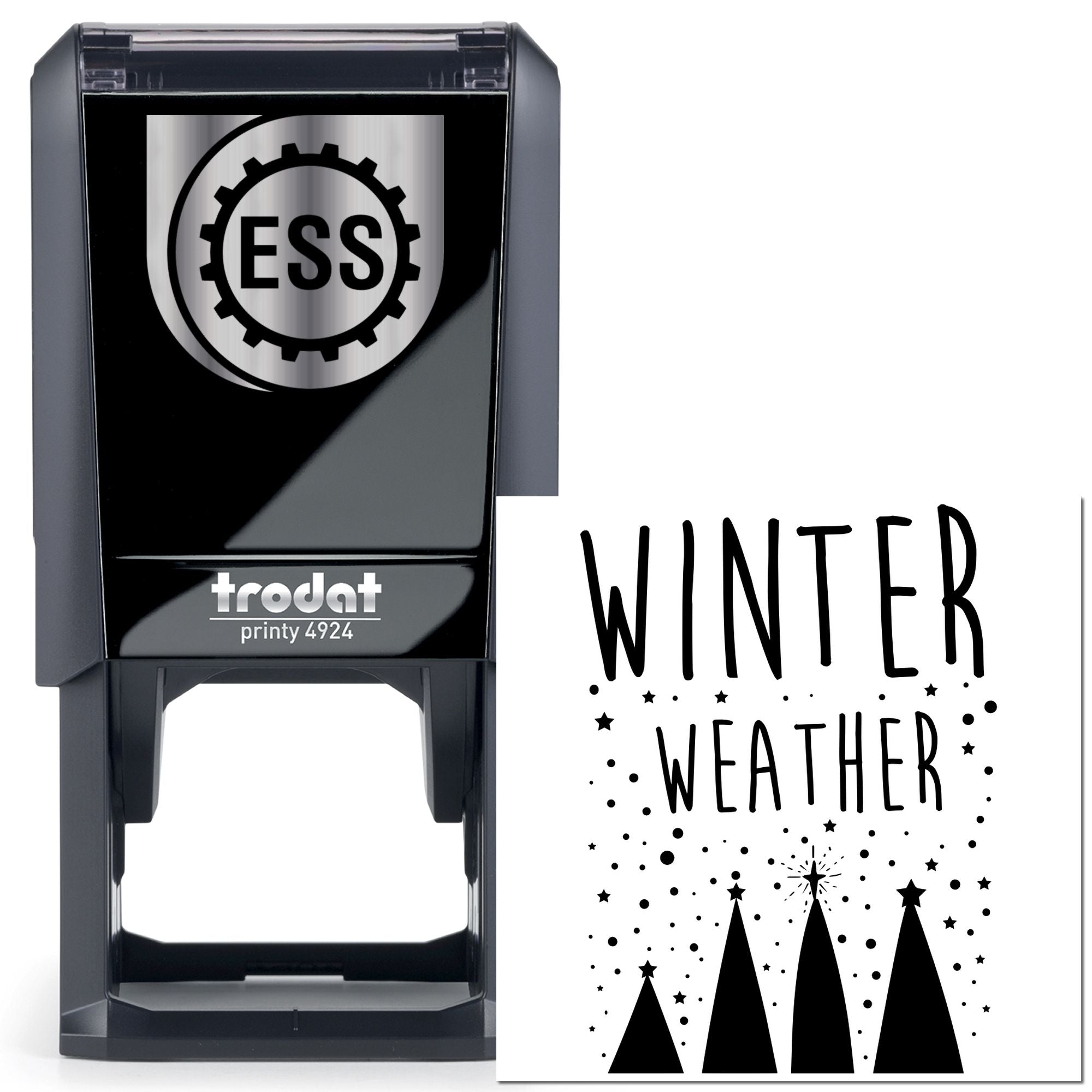 Self-Inking Winter Paper Craft Stamp for Scrapbookers and DIY Holiday ...