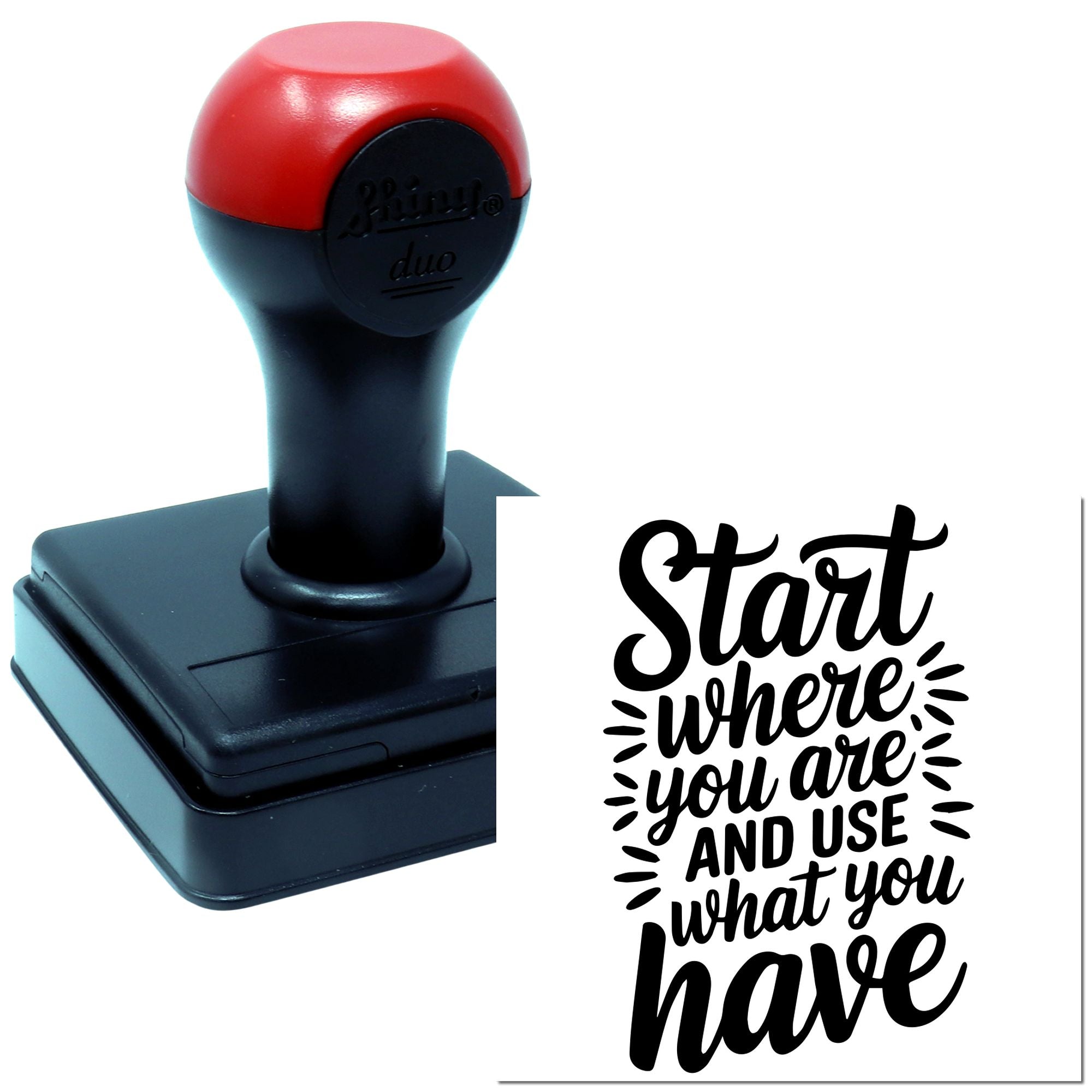 Duo Start Where You Are Poster Hand Stamp | Engineer Seal Stamps
