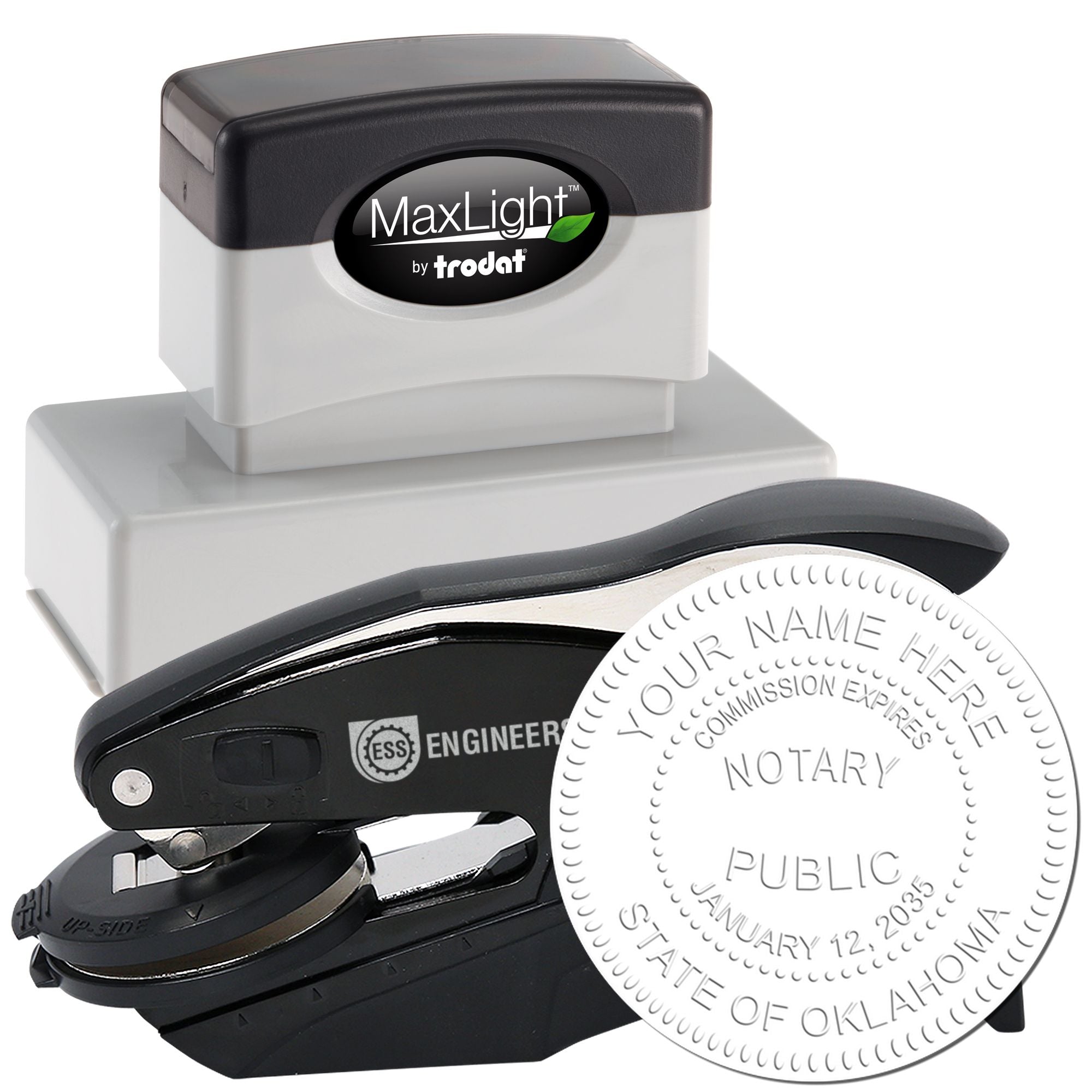 Oklahoma Notary Stamp and Seal Bundle Kit | Official State Notary Public Supplies & Stamp Set ...
