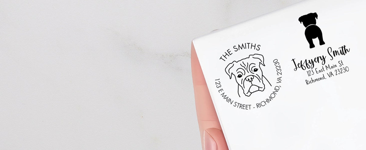 Boxer Dog Stamps – Personalized & Custom Address Stamps