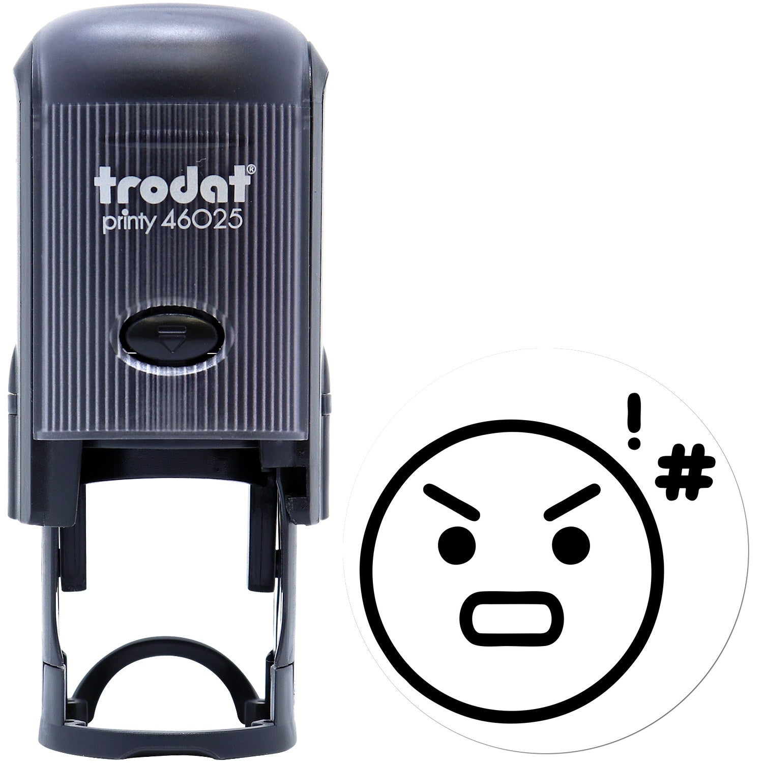 Self-Inking Angry Alfie Emoji Stamp for Crafters - Perfect for Handmade ...