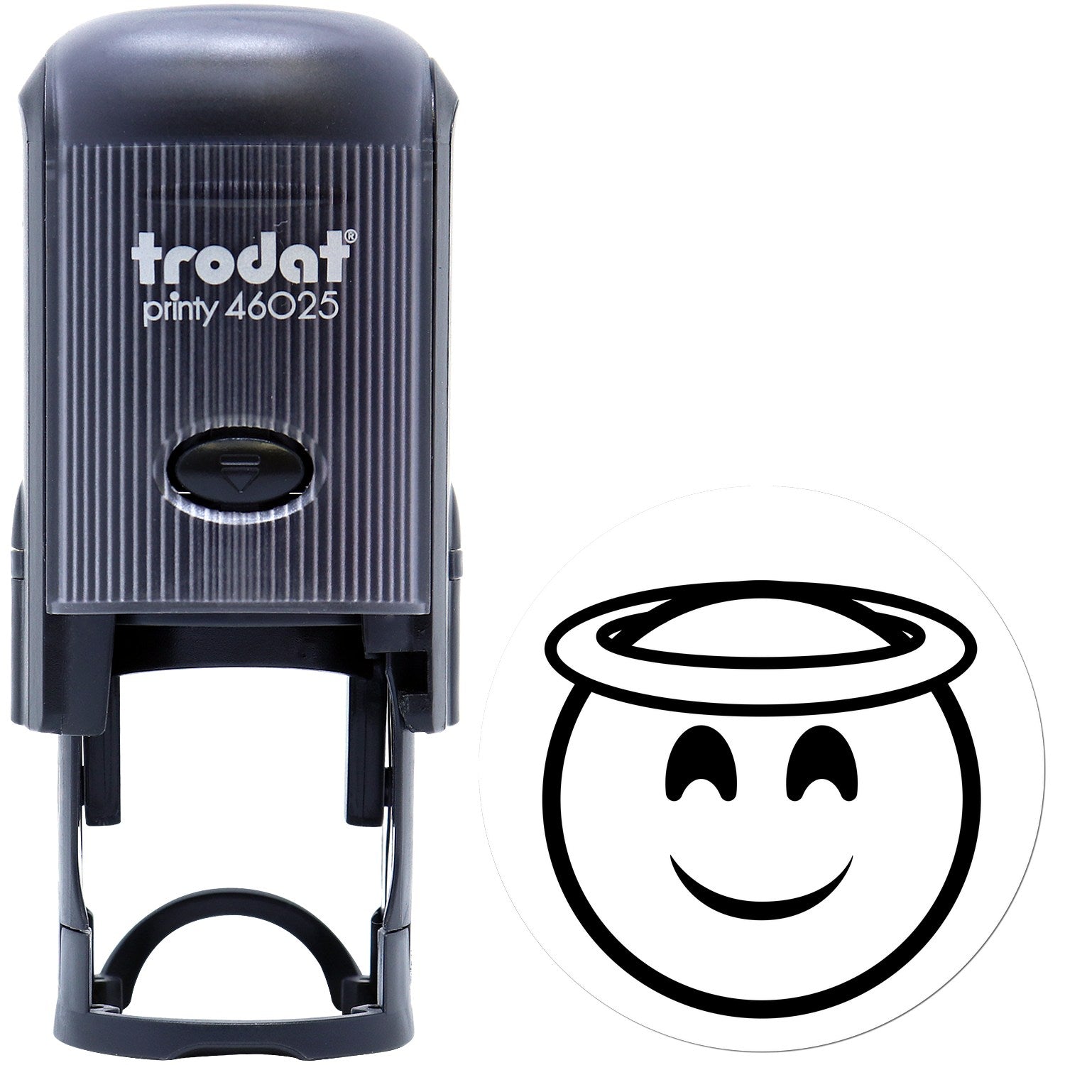 Self-Inking Halo Happiness Emoji Stamp for Party Supplies - Fun ...