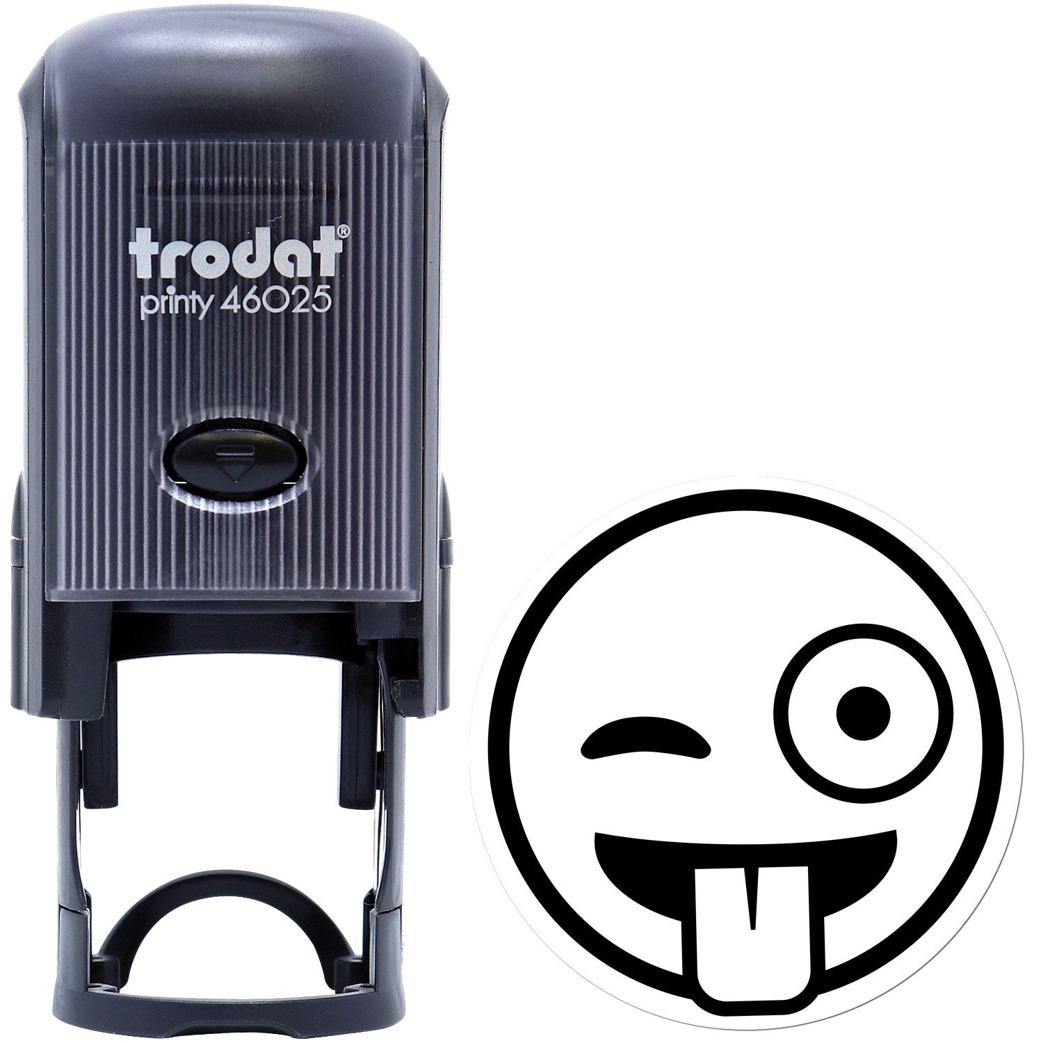 Self-Inking Goofy Wink Emoji Stamp for Teachers - Fun Classroom Rewards ...