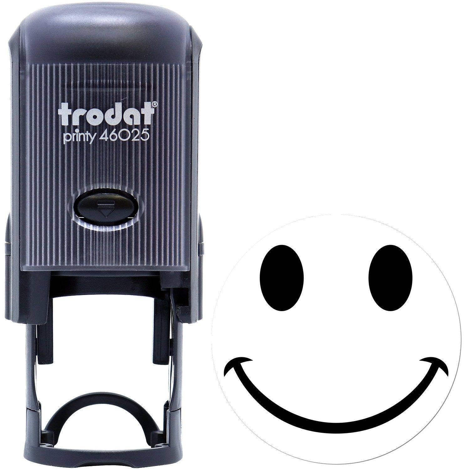 Self-Inking Cheeky Smirk Emoji Stamp for Librarians - Fun & Unique ...