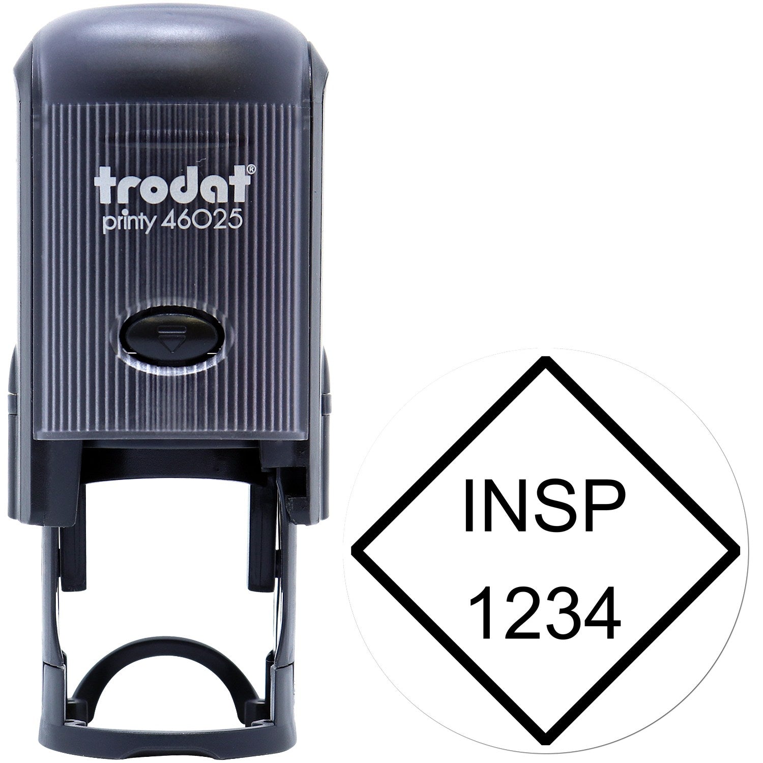 Large Self-Inking Diamond Inspection Stamp - Approved Quality Checked ...