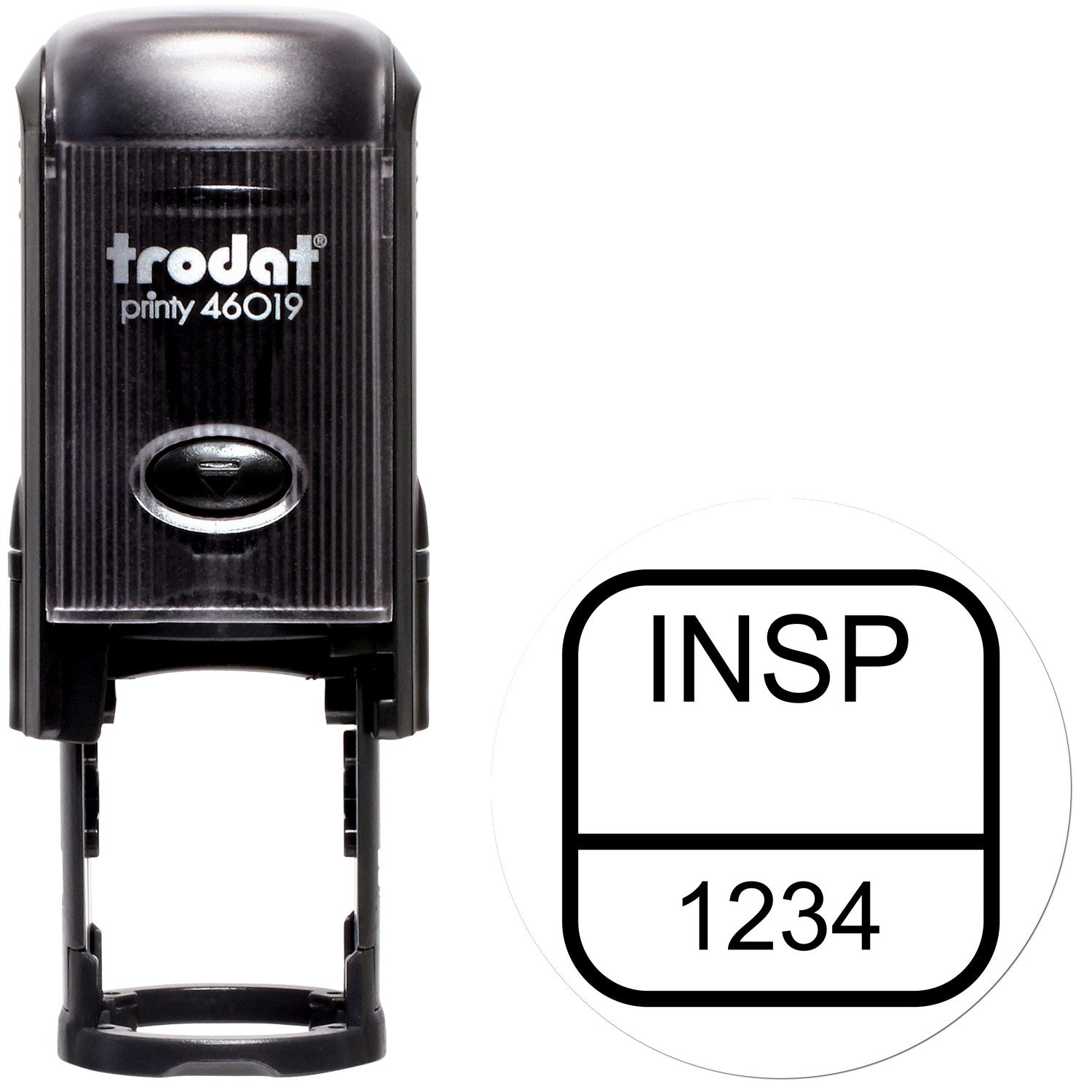 Self-Inking Rounded Square Inspection Stamp 3/4 - QC Passed Sticker ...