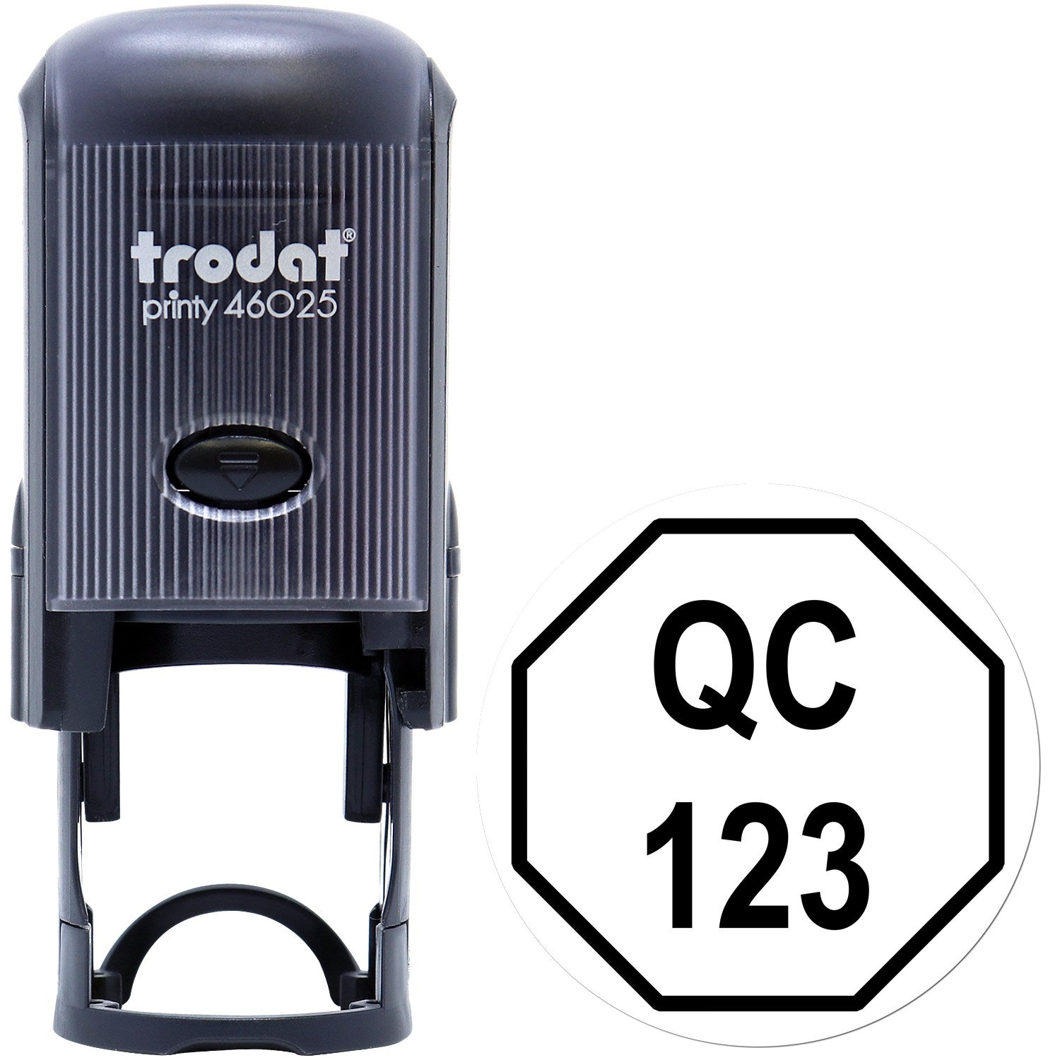 Large Self-Inking Octagon Quality Control Inspection Stamp - 1 Diameter ...