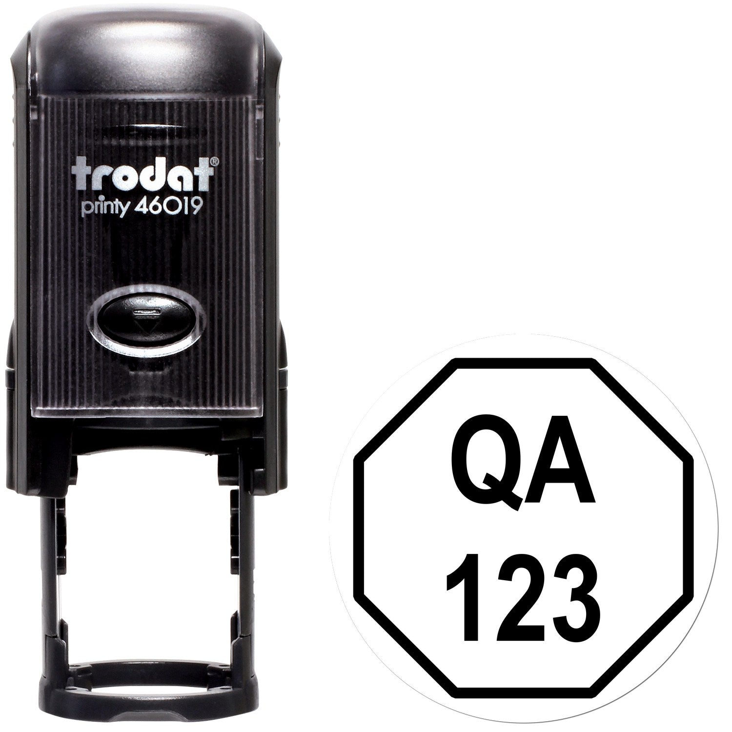 Self-Inking Octagon QA Approved Mark Stamp - 3/4 Conformity Inspection ...