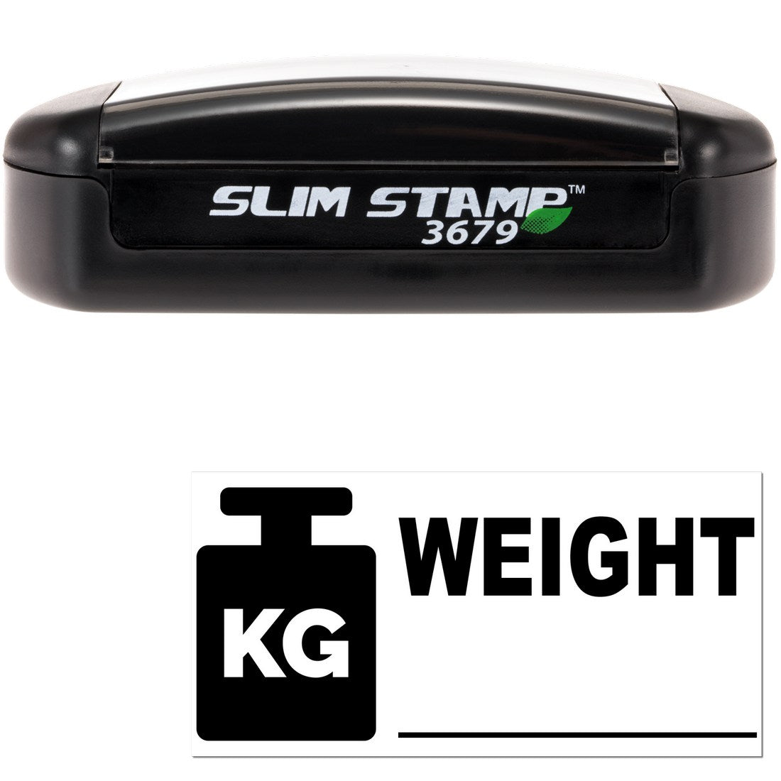 Slim Pre-Inked Weight Label Stamp for Efficient Packaging & Tracking ...