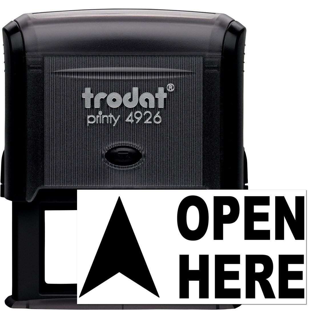 Self-Inking Arrow Open Here Stamp for Easy Labeling & Packaging - Ideal ...