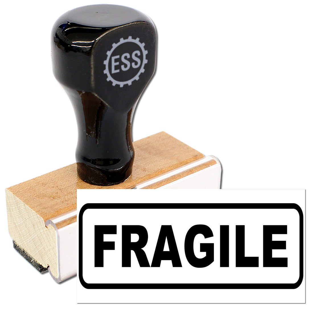 Wood Handle Fragile Rubber Stamp for Inventory Management Essential ...