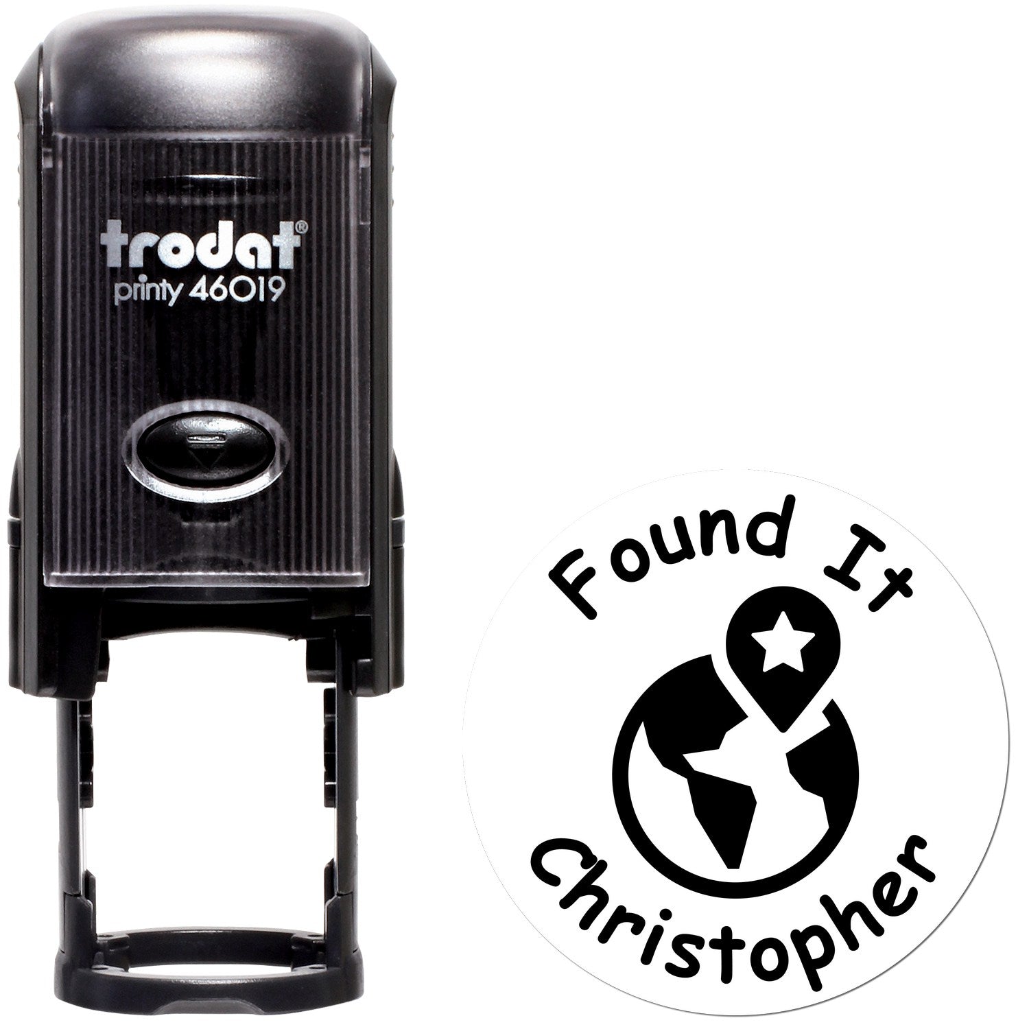 Personalized Self-Inking Geostar Discovery Stamp for Geocaching Logs ...