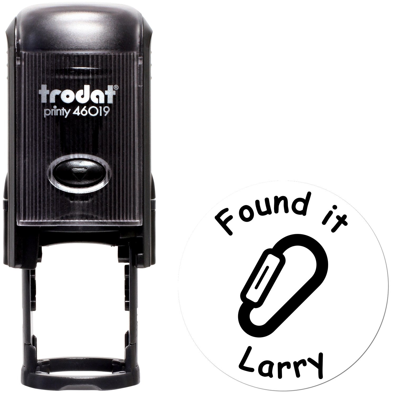 Mini Round Self-Inking Geocache Log Stamp with Carabiner | Small ...