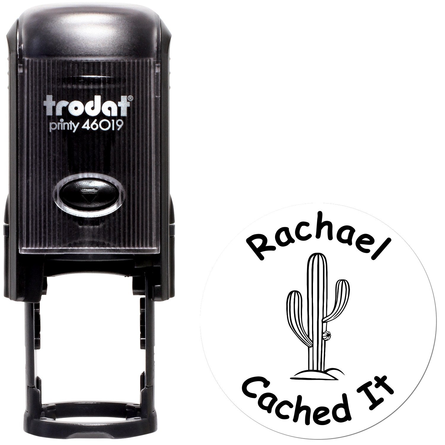 Compact Self-Inking Cactus Cache Stamp for Geocaching Logs - Small ...