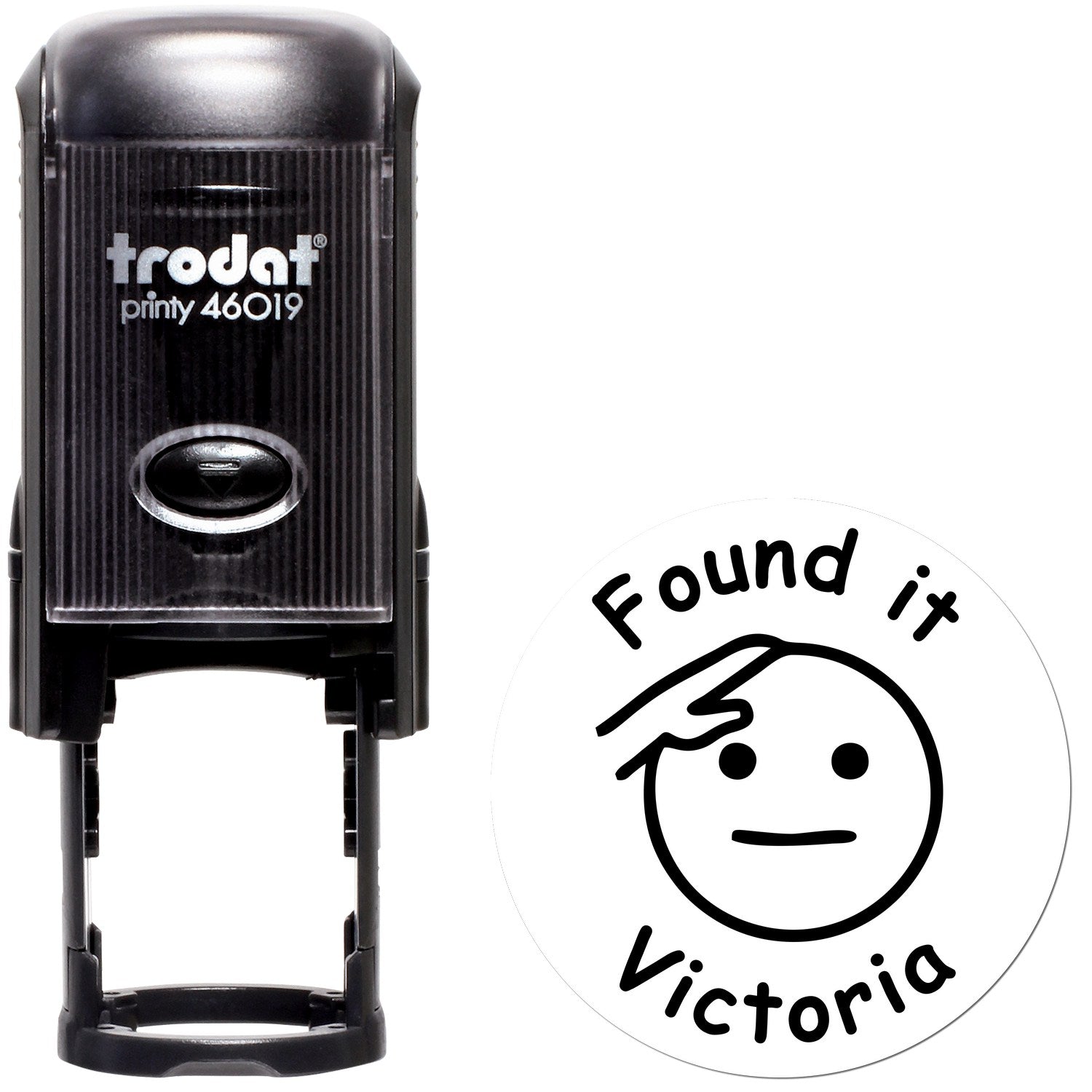 Custom Geocaching Mini Round Stamps | Self-Inking Geosmirk Log Stamp ...
