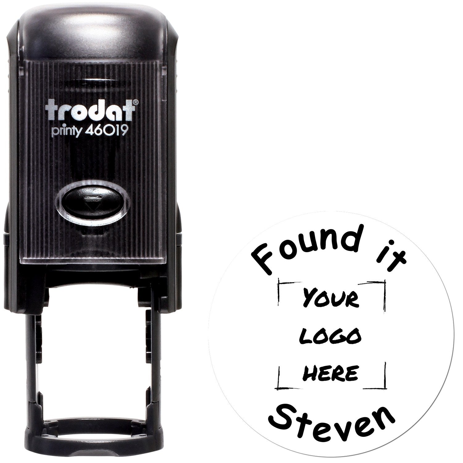 Round Geocache Stamp | Self-Inking Geocaching Log Stamp for Outdoor ...