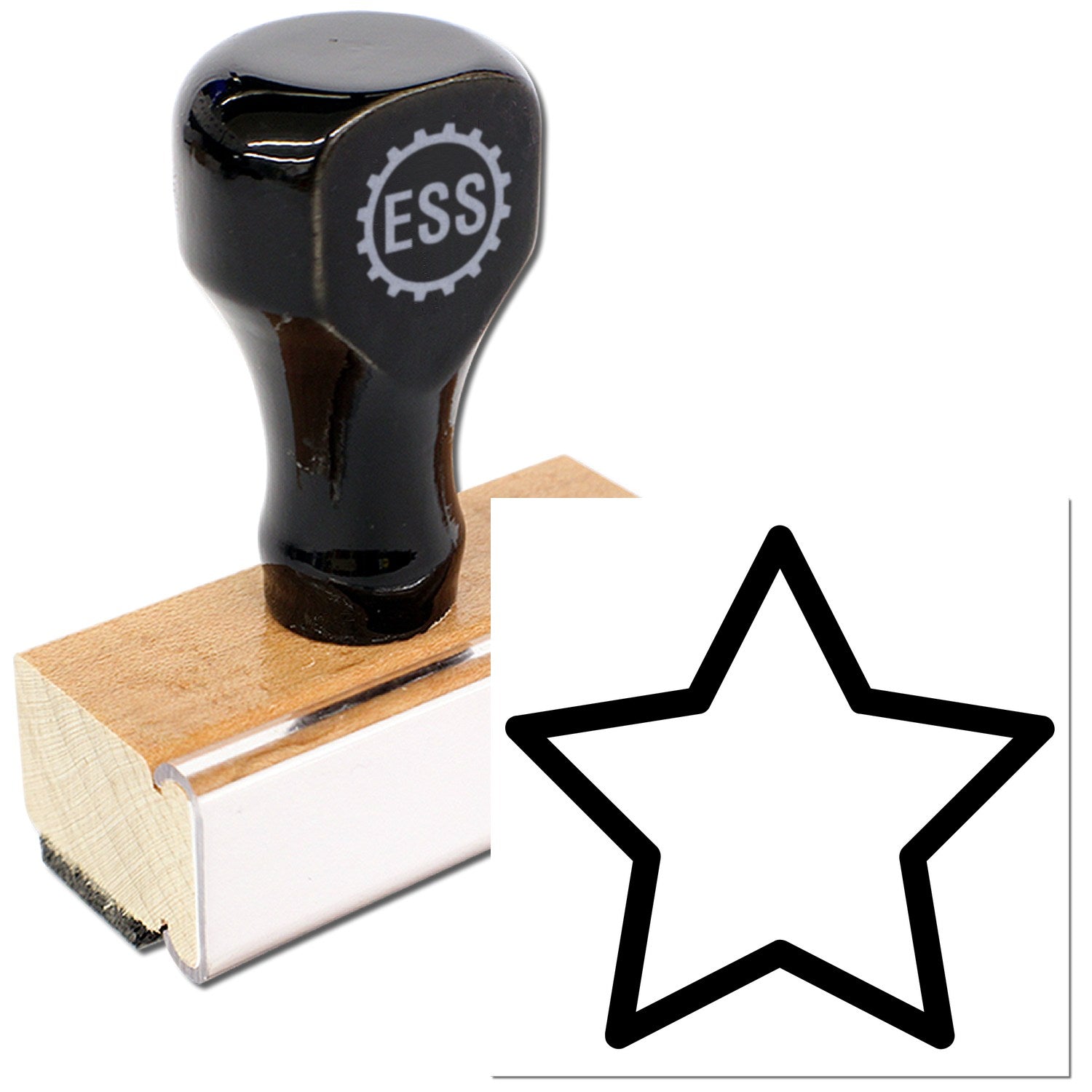 Wood Handle Star Loyalty Points Rubber Stamp - Ink Stamp for Customer ...