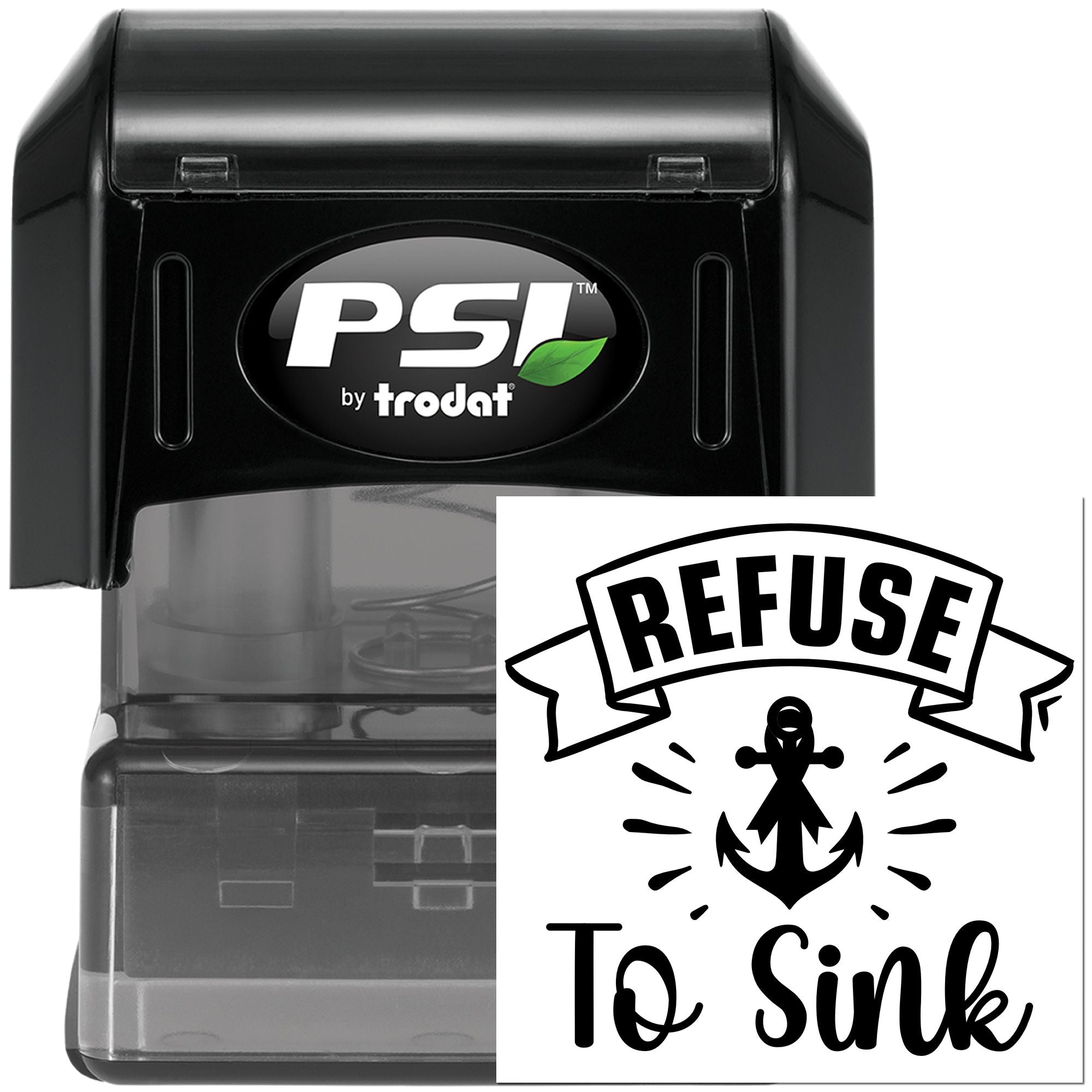 Refuse To Sink Nautical Motivational Stamp, Pre-Inked Sentiment Stamp ...