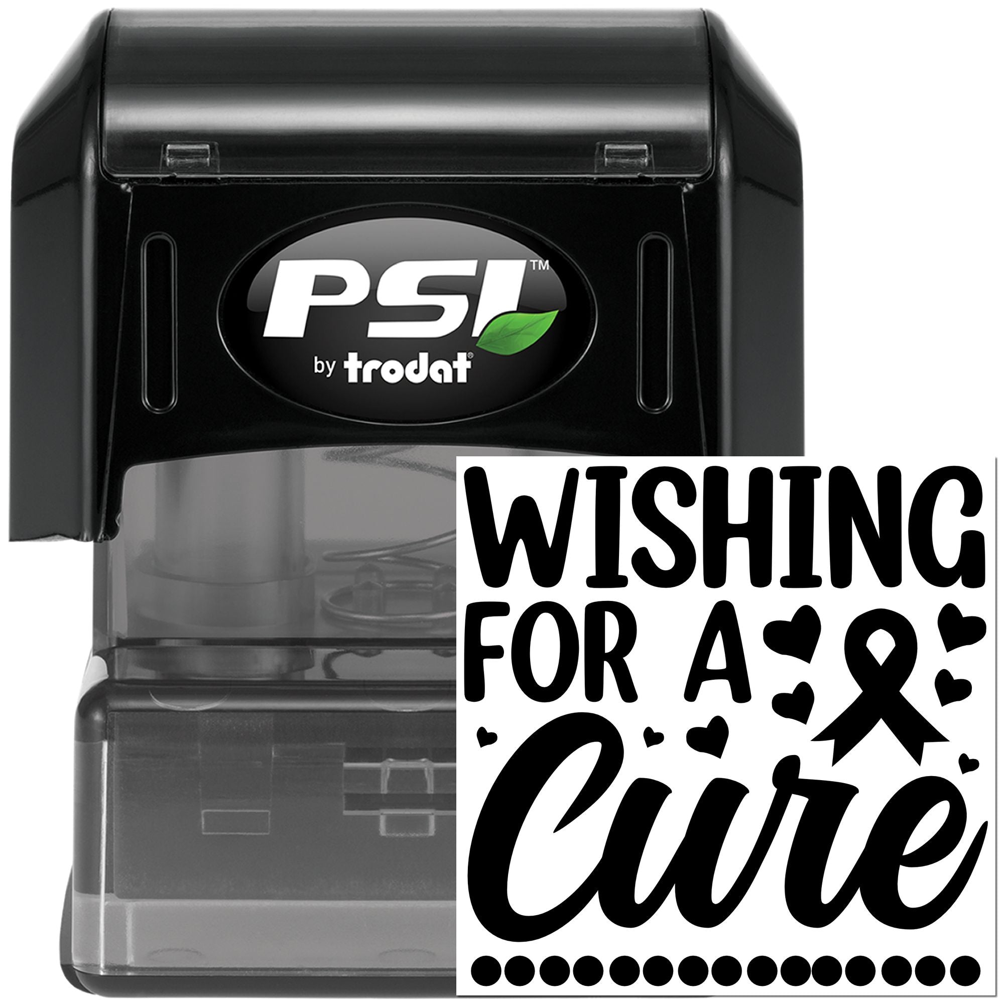 Pre-Inked Hope For Cure Stamp, Charity Fundraiser Cardmaking Stamp