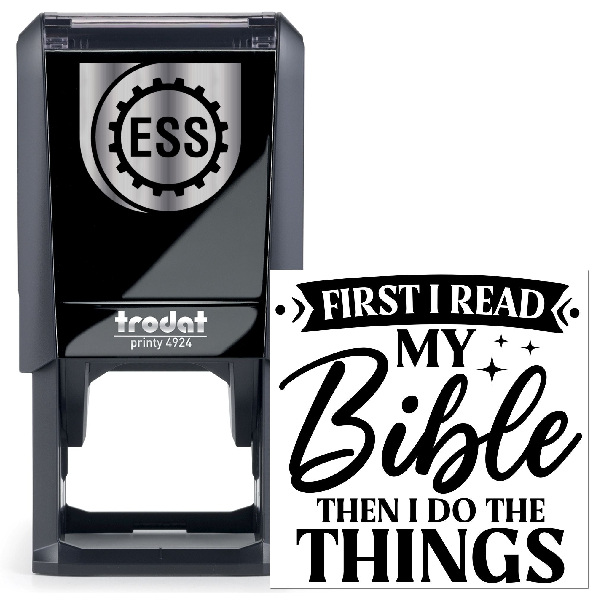 Self-Inking Bible First Postcard Stamp for Church Outreach Stamp Mailings
