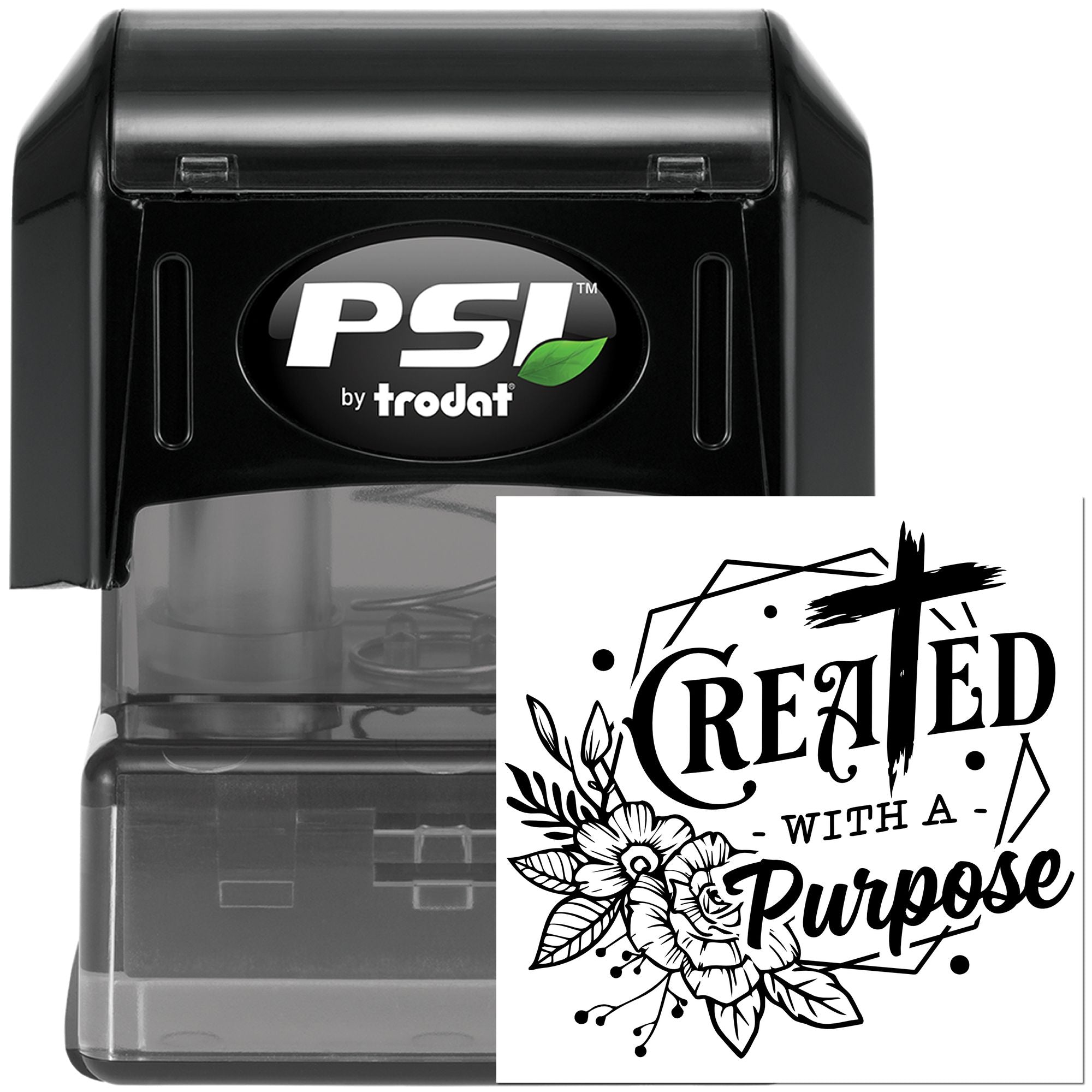 Pre-Inked Created With Purpose Paper Goods Stamp | Engineer Seal Stamps