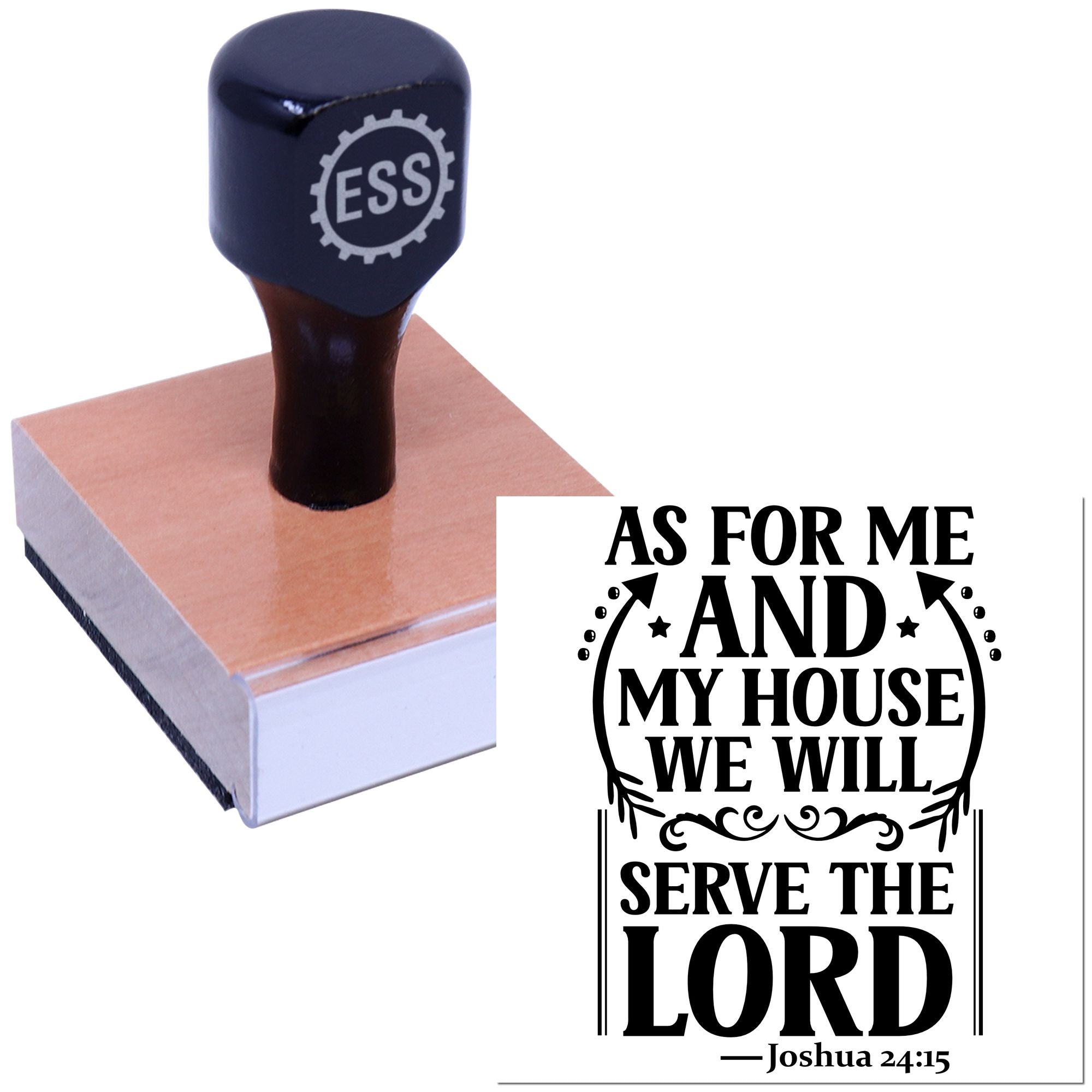Household Serving God Christian Rubber Stamp for Faith-Based Scrapbook ...