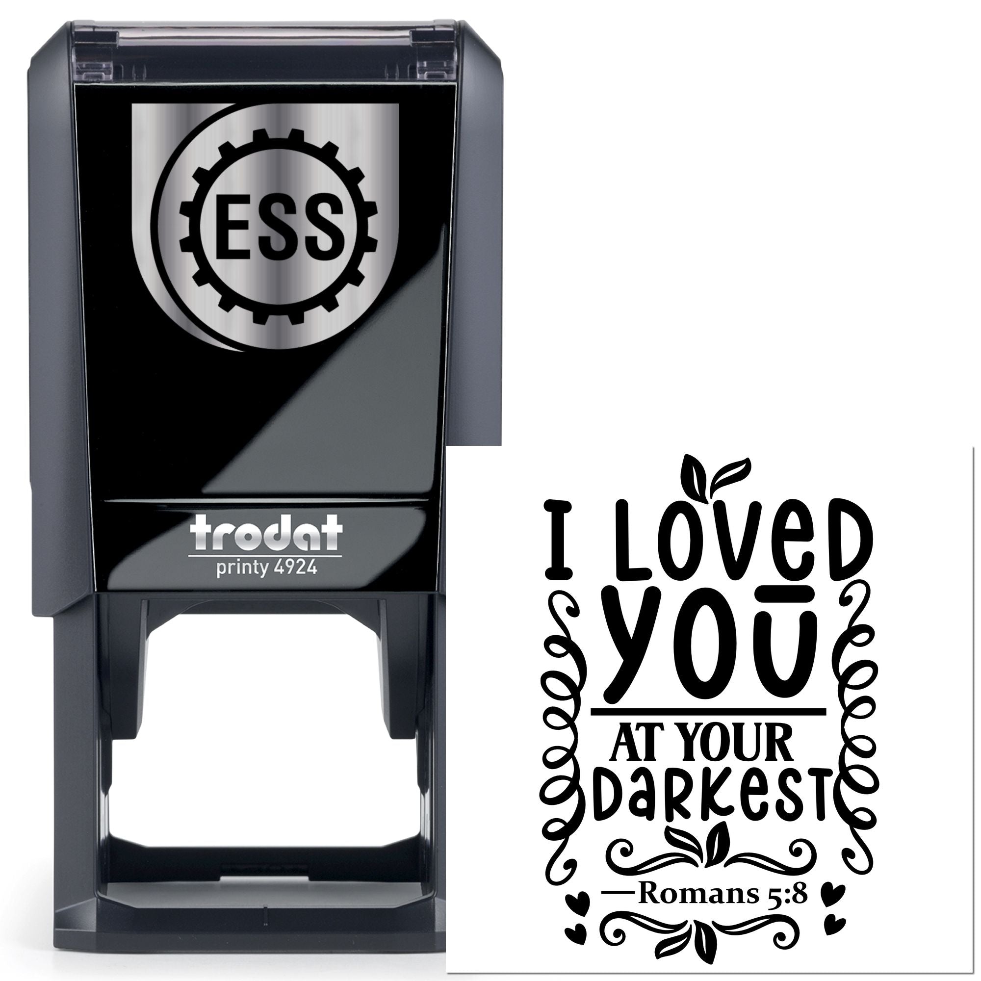 Self-Inking Gothic Love Stamp for Dark Romance Stationery Lovers