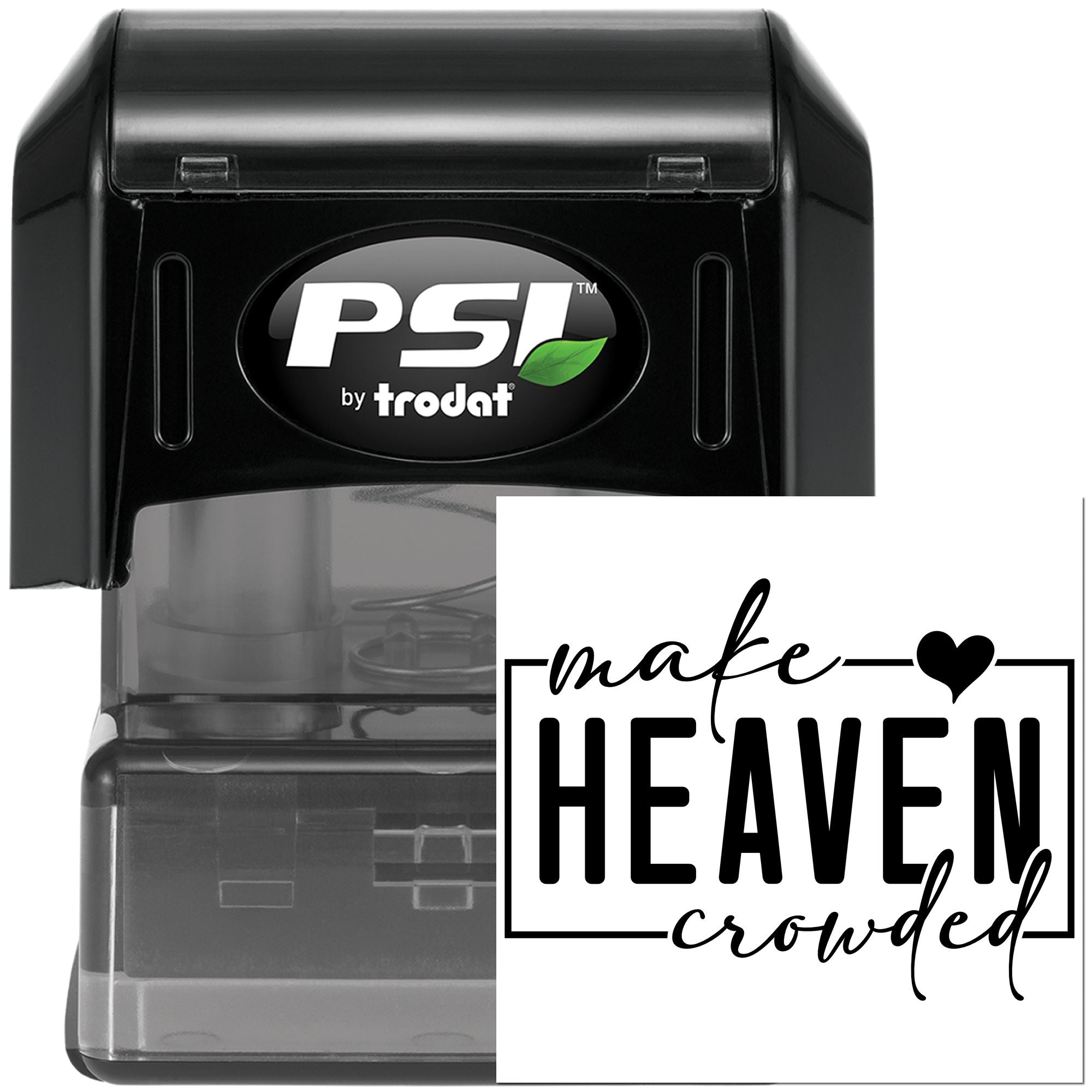 Pre-Inked Make Heaven Crowded Christian Favor Tag Stamp, Religious ...
