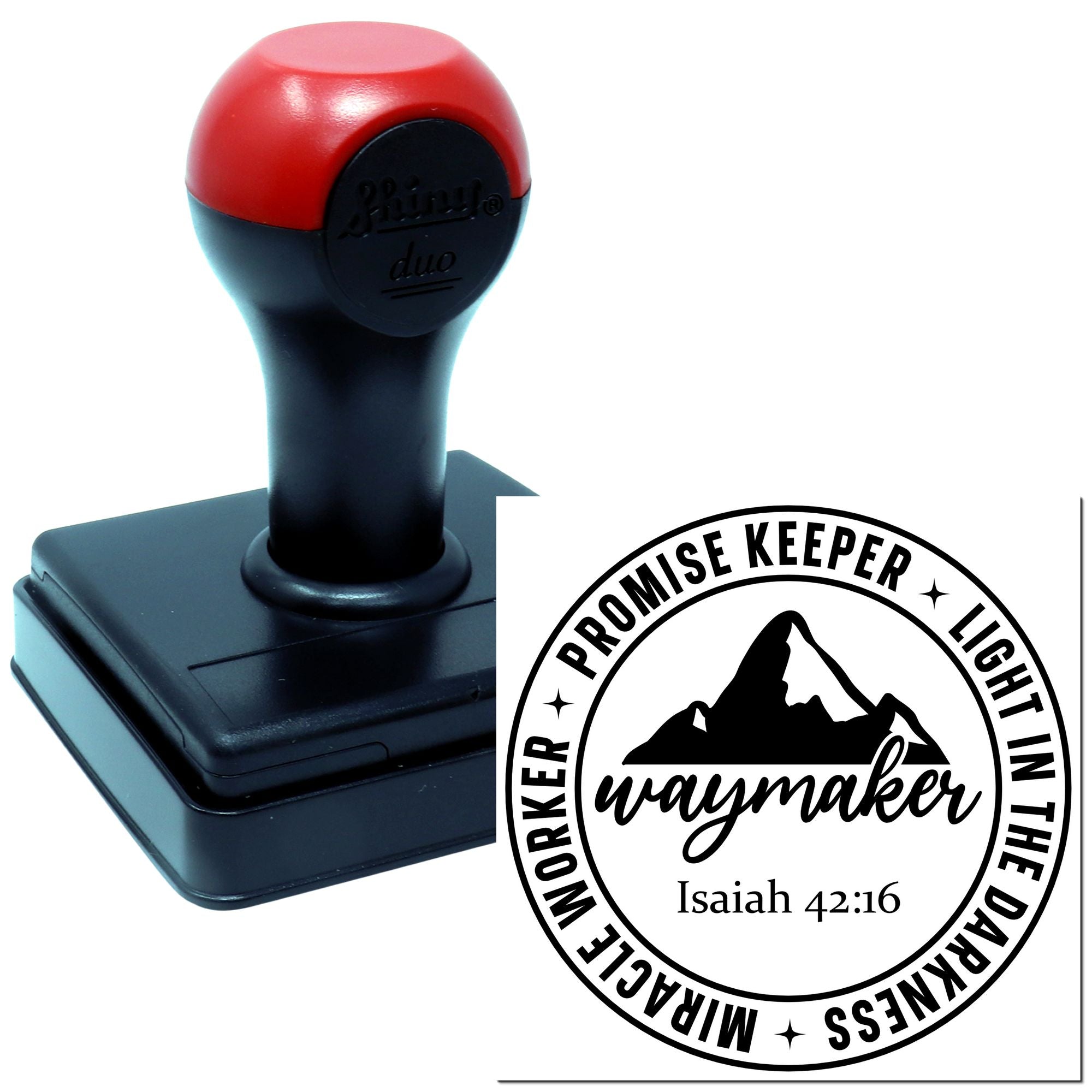 Duo Waymaker Mountain Promise Keeper Seal Hand Stamp | Engineer Seal Stamps
