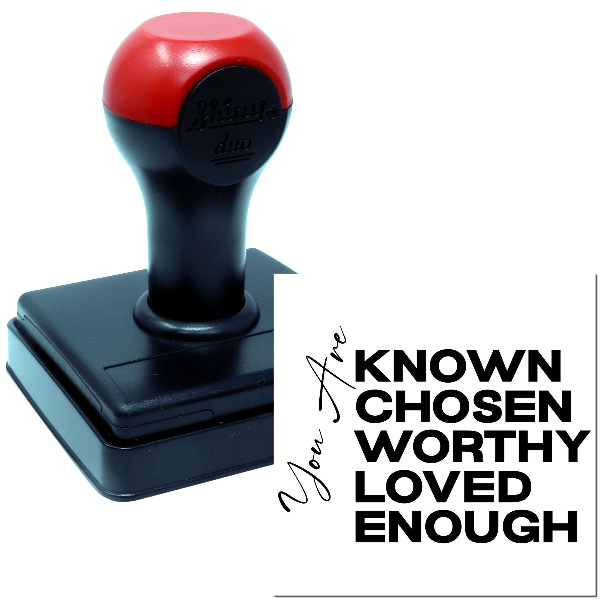 Affirmation Hand Stamp - Known Chosen Worthy Loved Enough for Hand ...