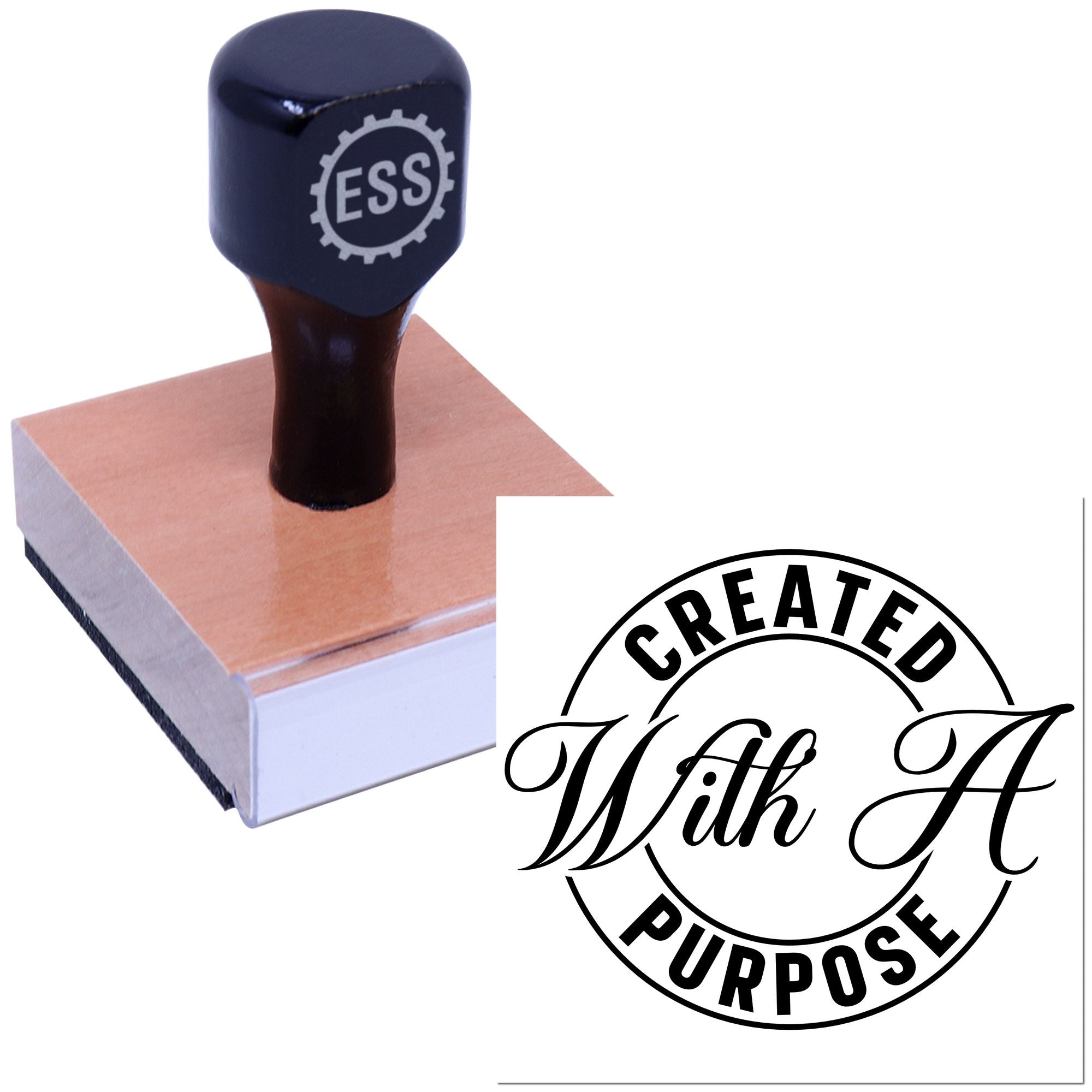 Purposeful Creation Rubber Stamp – Craft Scrapbook Emblem Stamp for ...