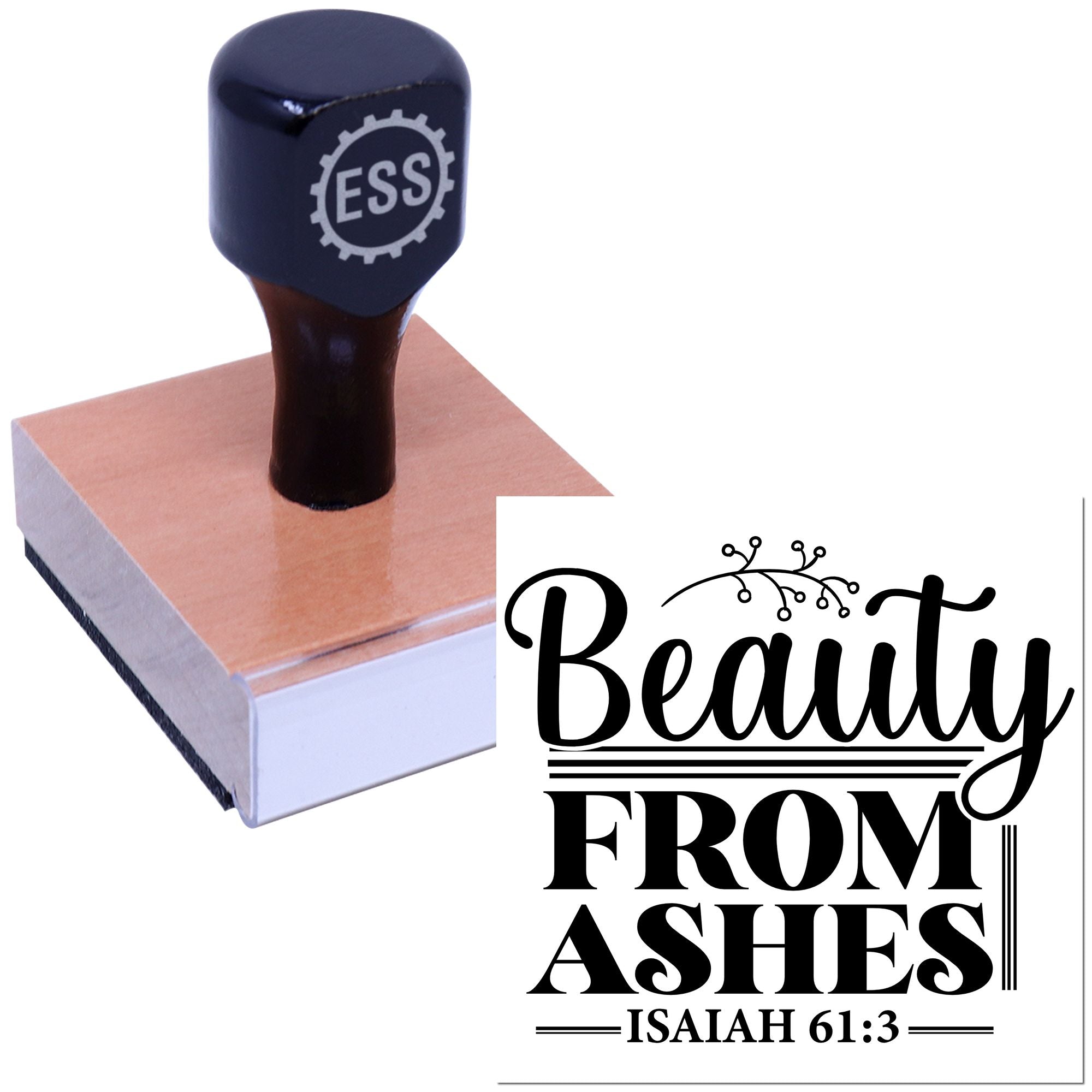 Ashes Into Beauty Card Making Rubber Stamp | Engineer Seal Stamps