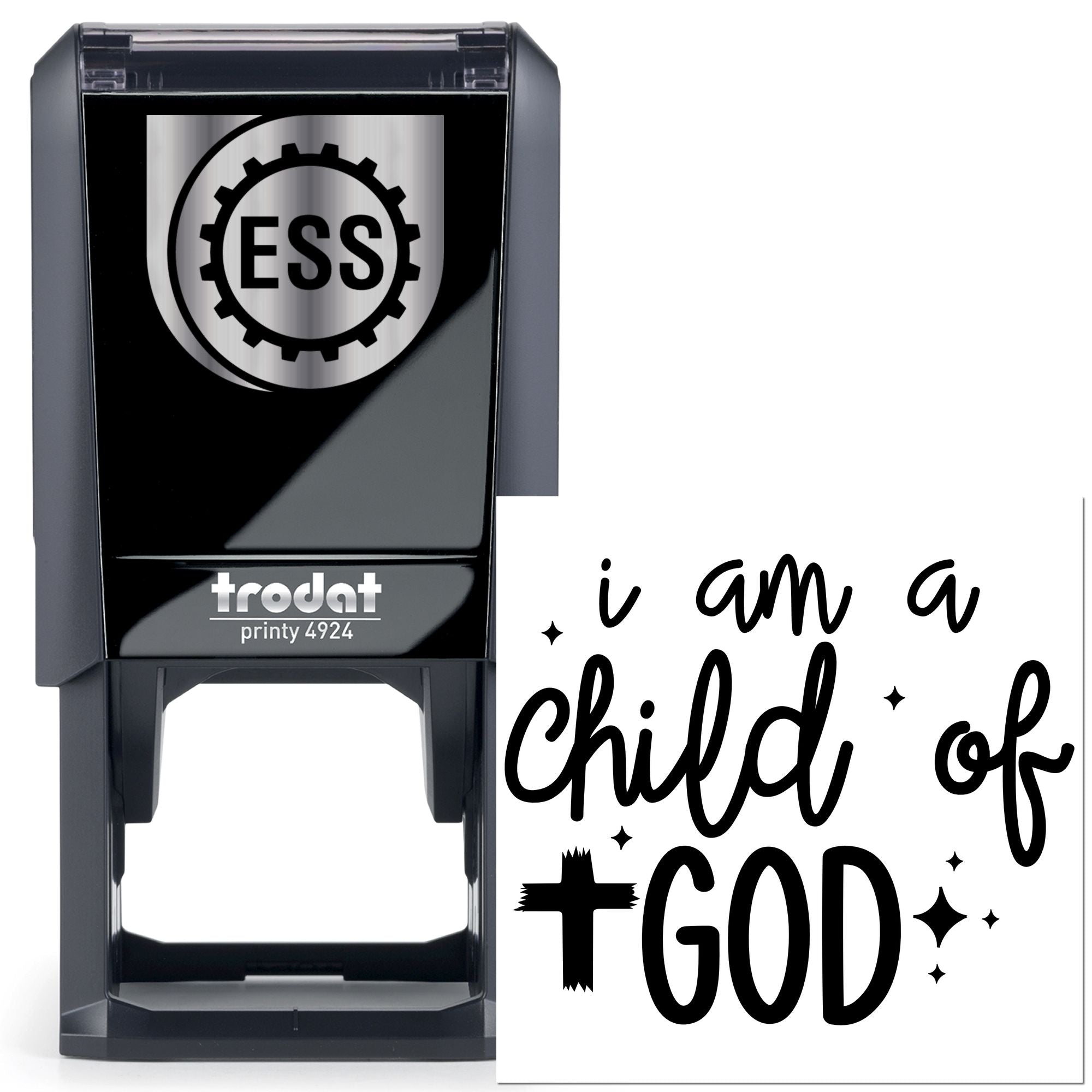 God's Child Self-Inking Stamp Baptism Christening Card Stamp For ...