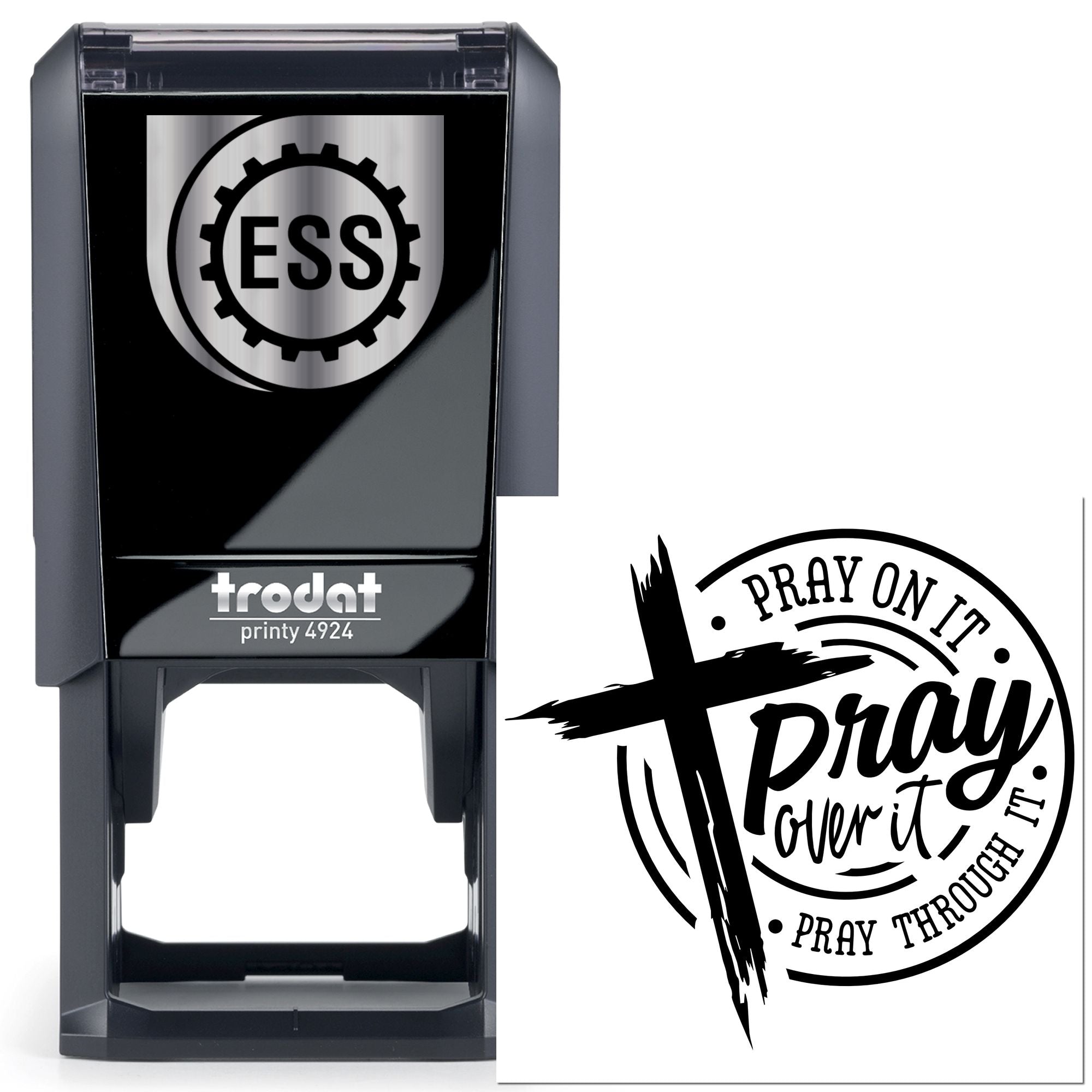 Self-Inking Prayer Cross Stamp Church Party Favor Stamp For Events