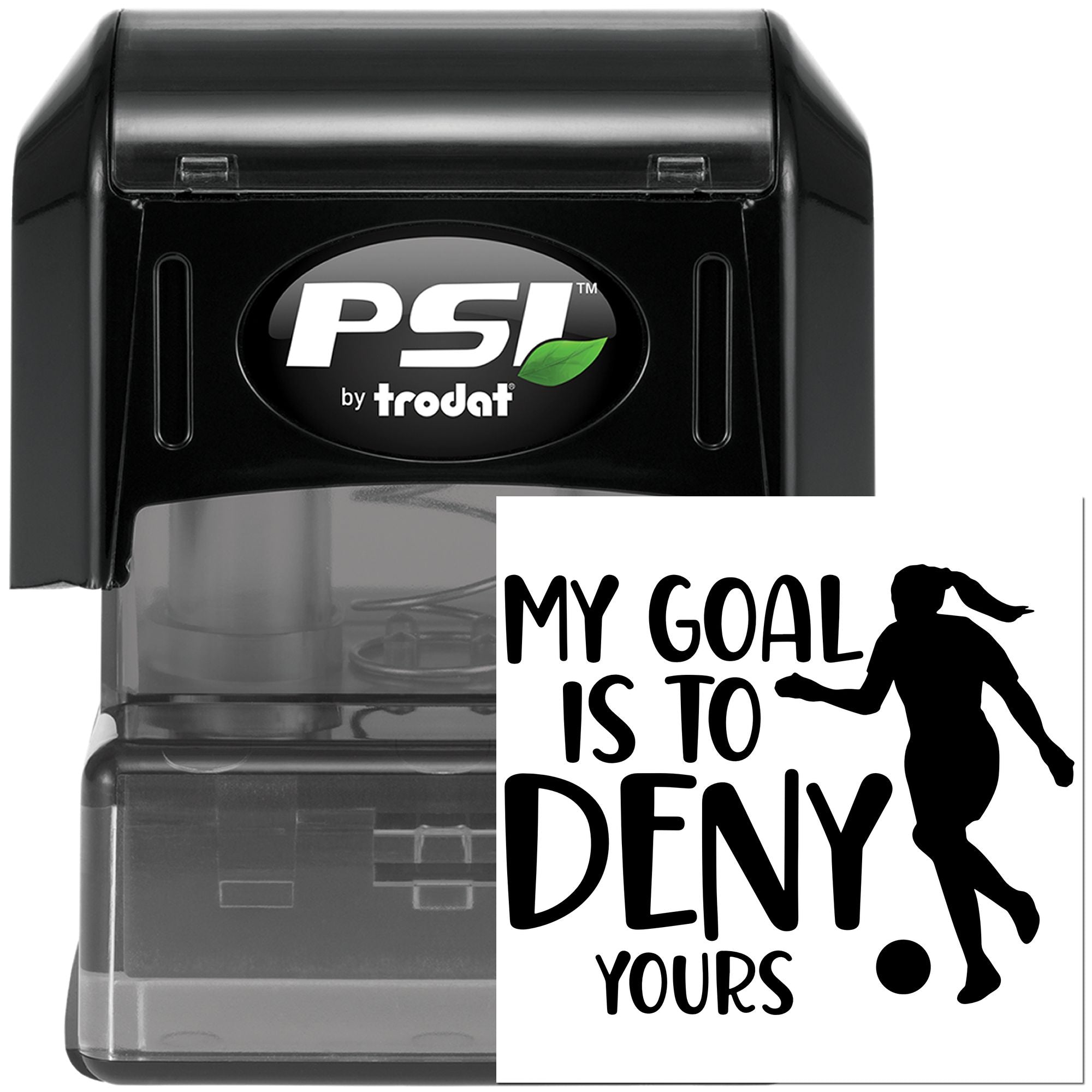 Pre-Inked Deny Your Goals Stamp, Funny Gag Greeting Card Stamp Gift