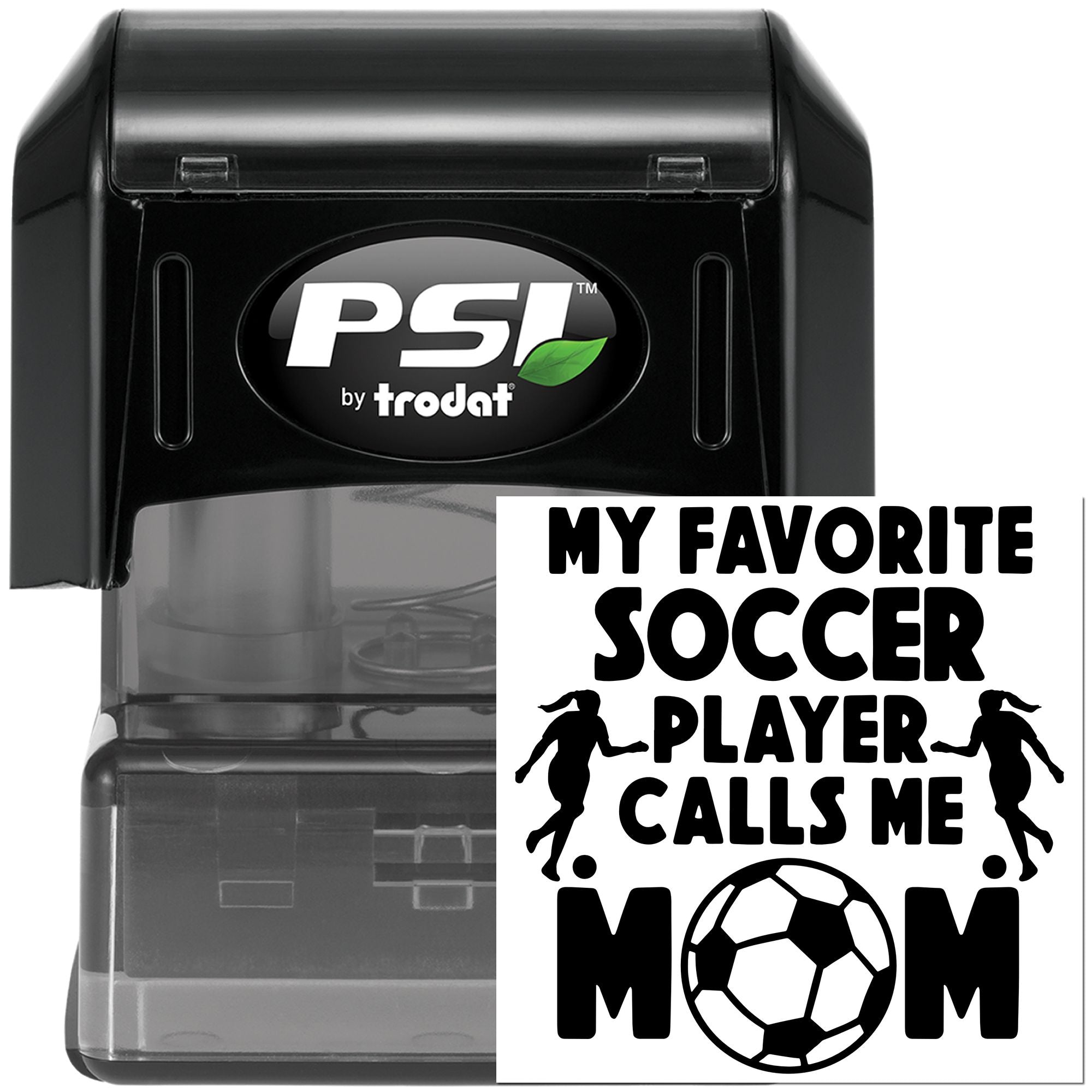 Pre-Inked Soccer Mom Tag Stamp Mother’s Day Soccer Gift for Team Moms