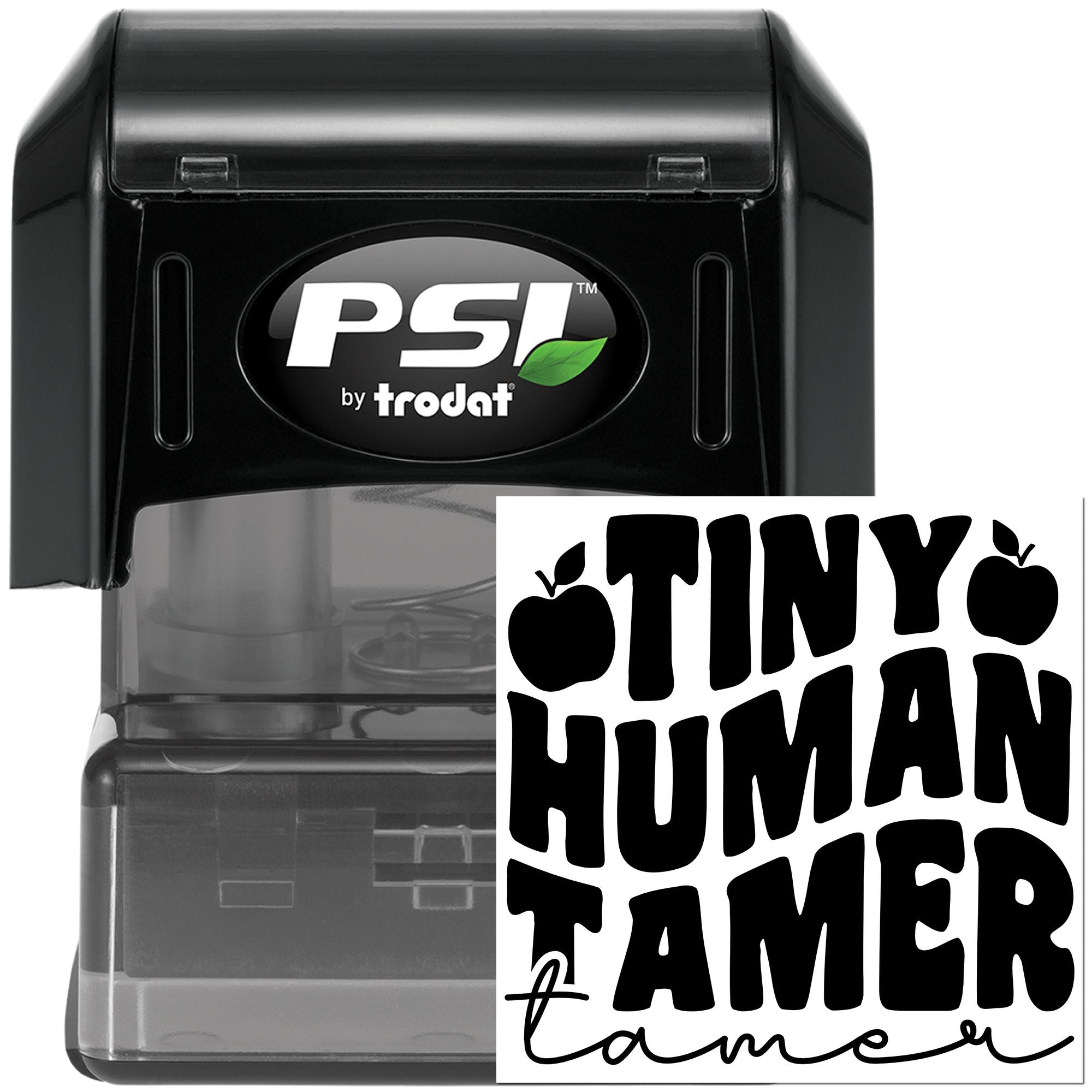Pre-Inked Tiny Human Tamer Preschool Reward Stamp, Daycare Behavior Stamp