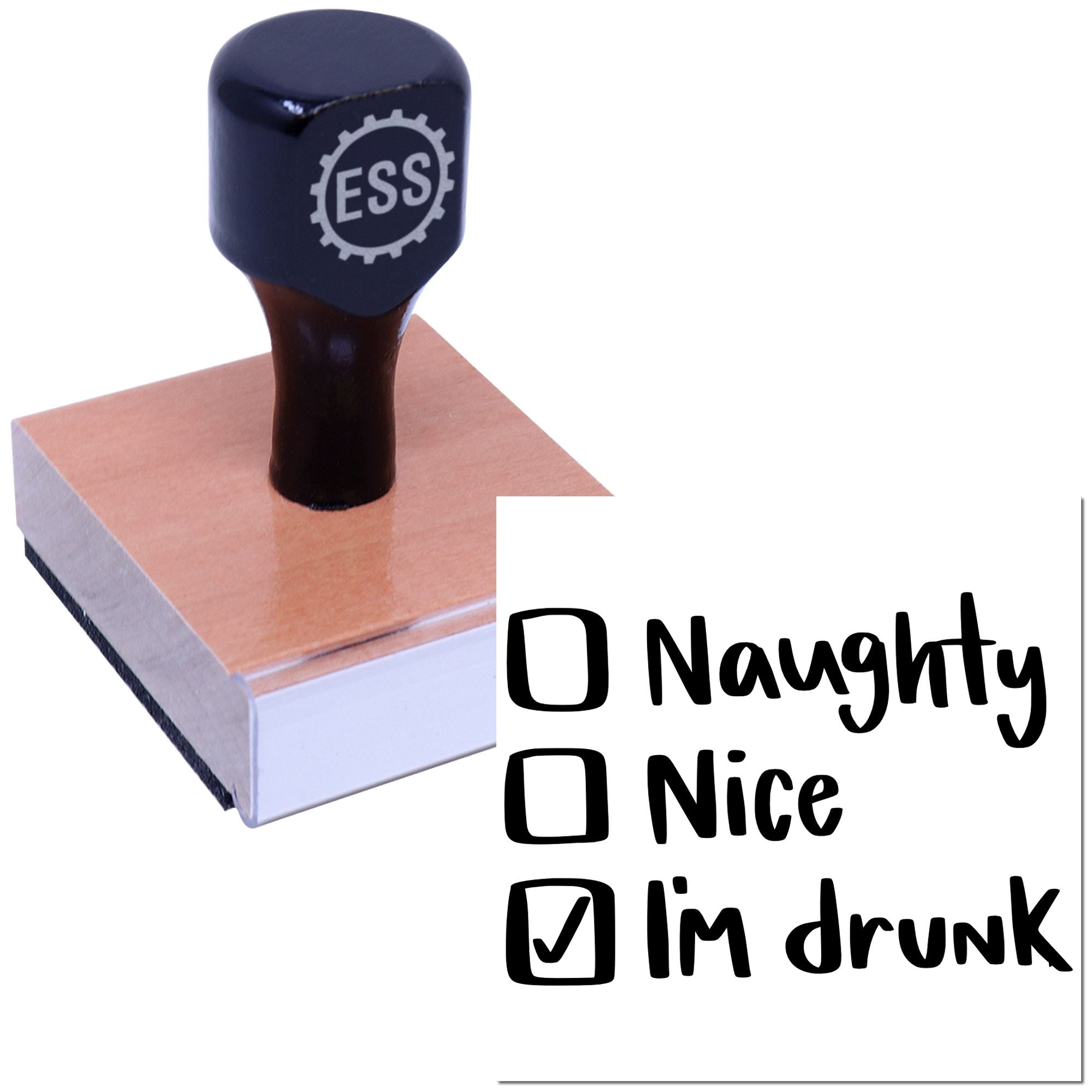 Tipsy Holiday Cocktail Stamp – Cheeky Christmas Drink Craft Stamp for Cards