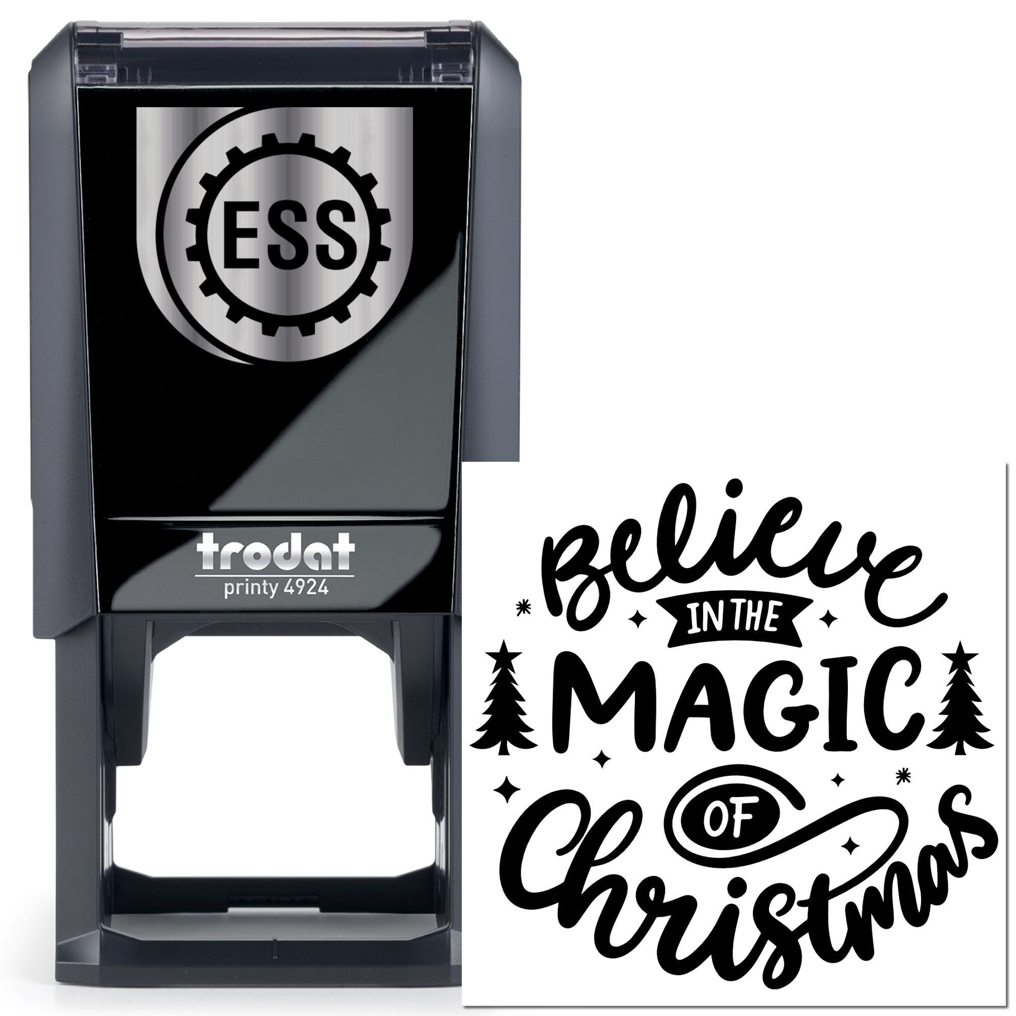 Self-Inking Christmas Favor Tag Stamp for Holiday Packaging, Perfect ...