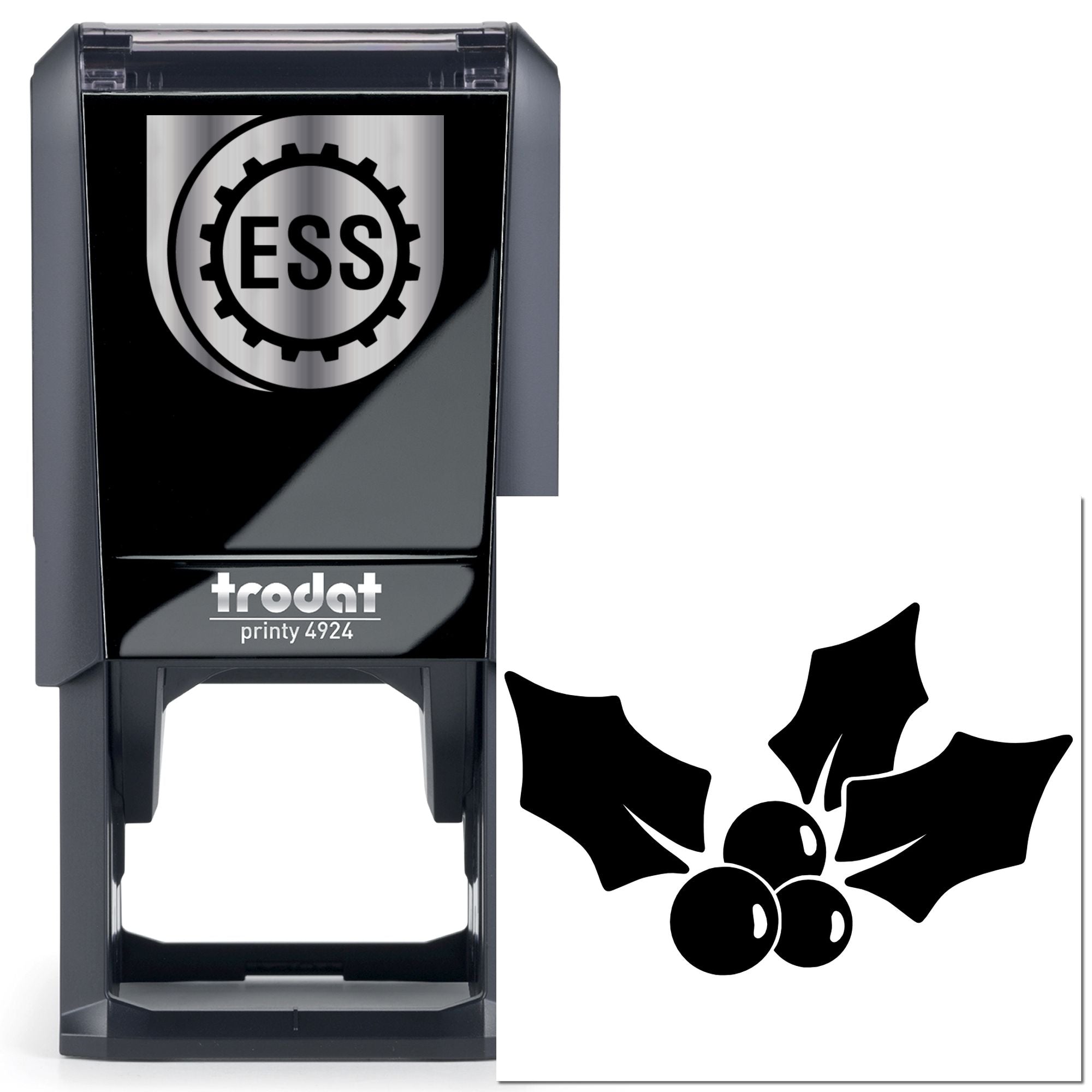 Self-Inking Holly Berries Scrapbooking Stamp | Engineer Seal Stamps