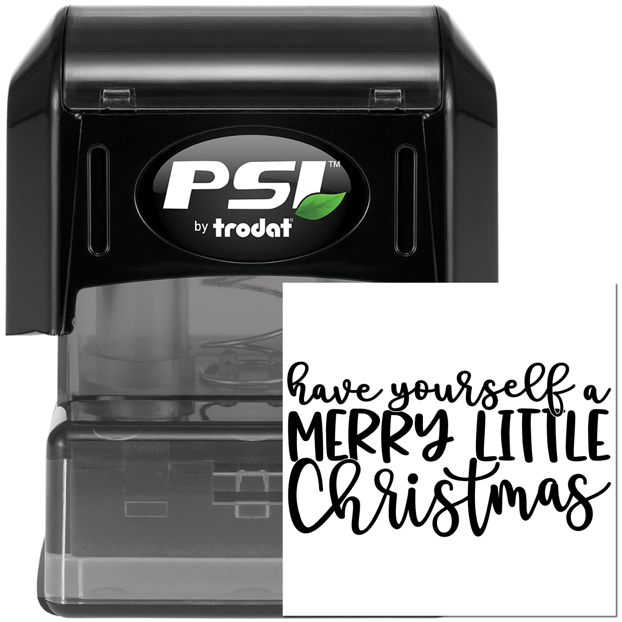 Pre-Inked Merry Little Christmas Card Making Stamp | Engineer Seal Stamps