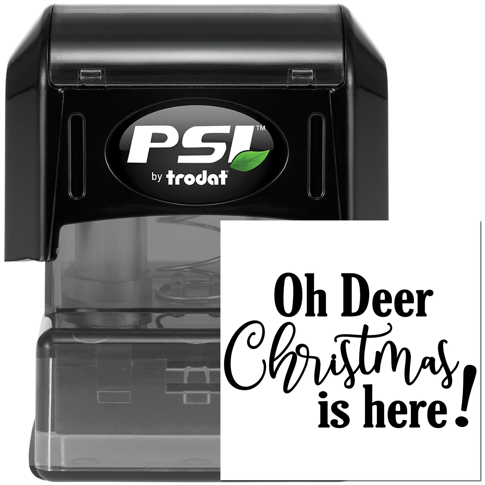 Pre-Inked Christmas Pun Stamp – Cute Deer Pun Stamp for DIY Holiday Crafts