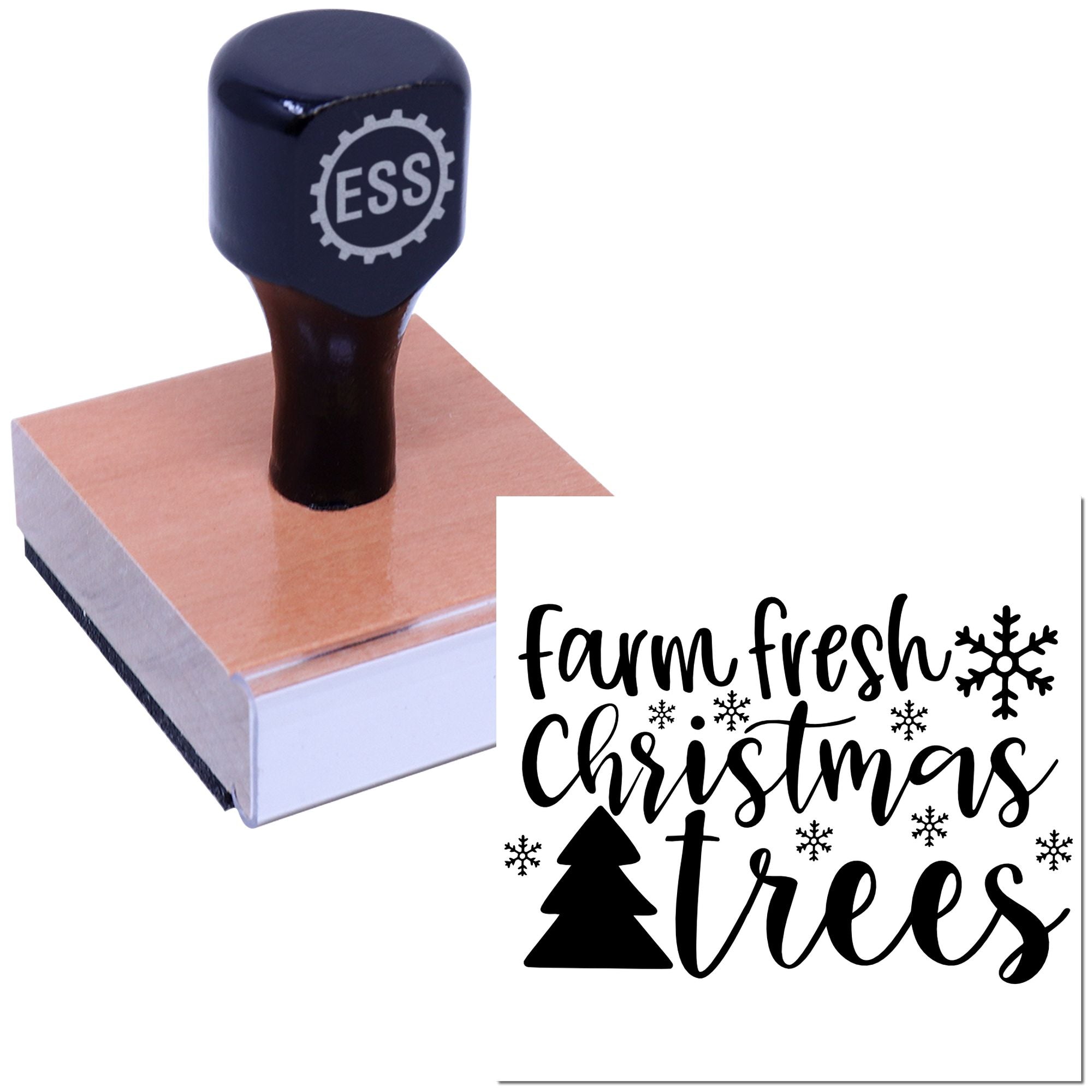 Rustic Evergreen Harvest Craft Rubber Stamp | Engineer Seal Stamps