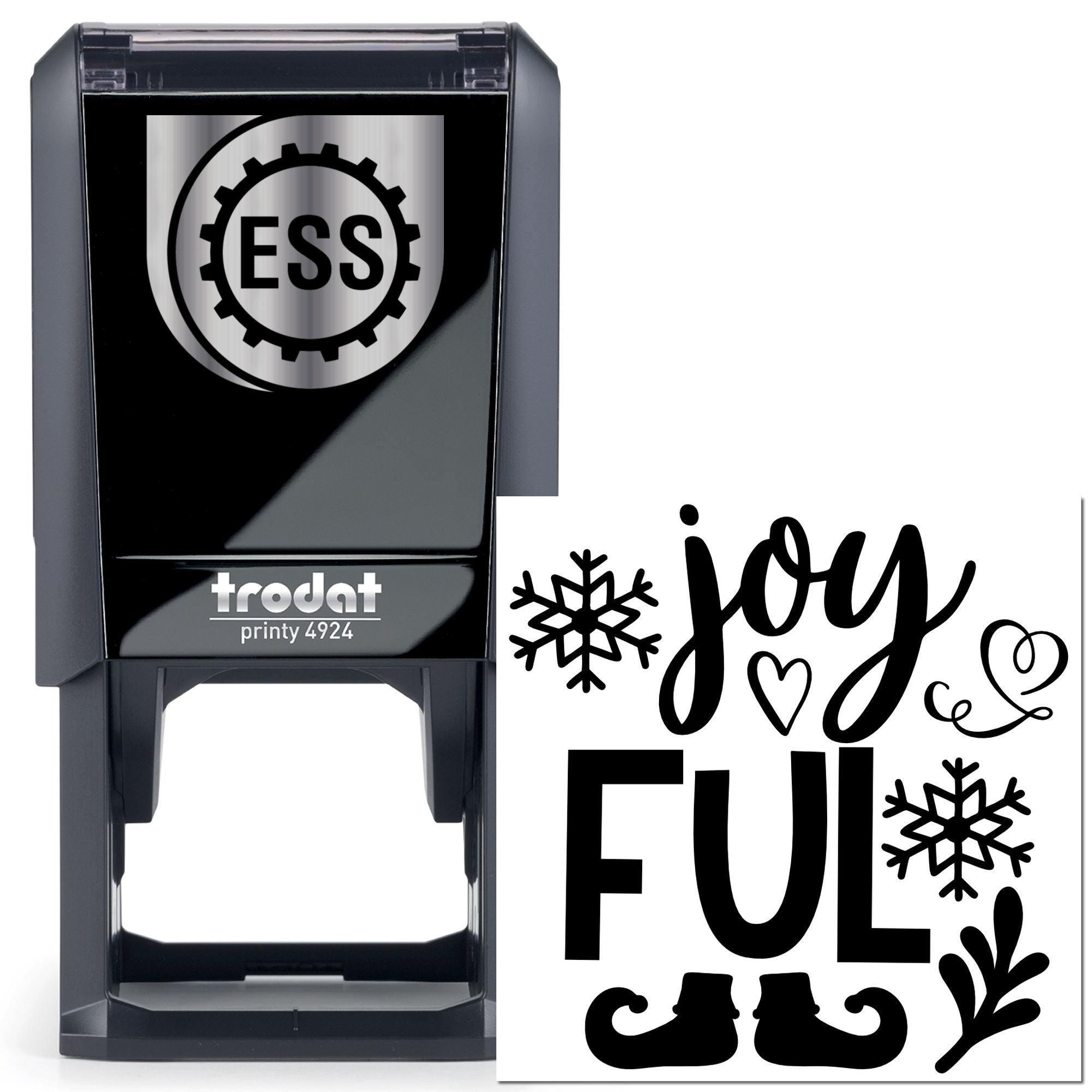 Holiday Card Self-Inking Stamp for Winter Shipping Returns | Joyful ...