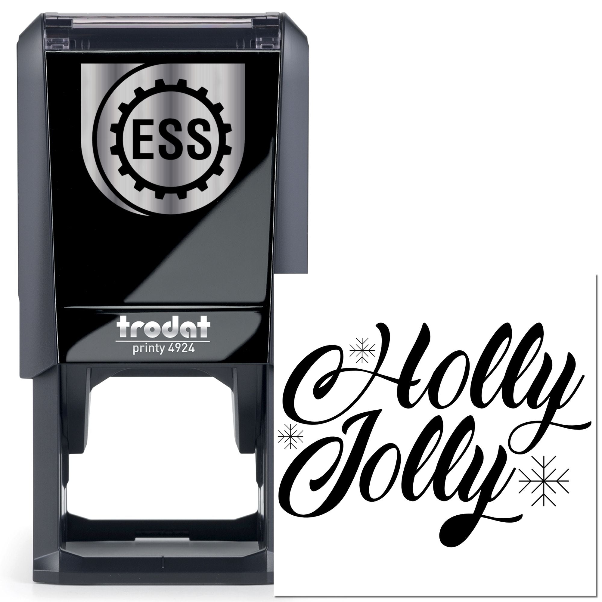 Premium Self-Inking Holly Jolly Stamp for Holiday Scrapbooking and DIY ...