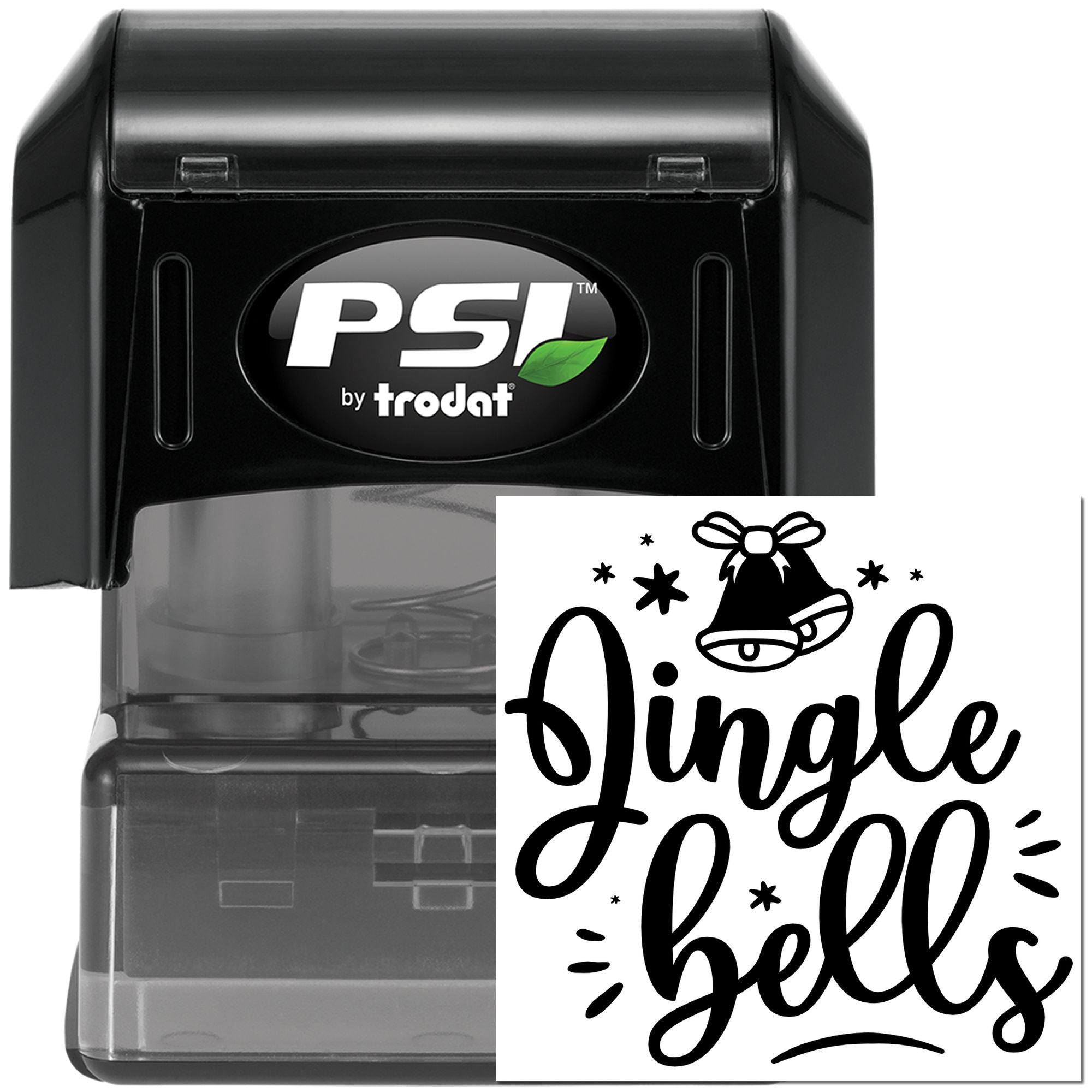 Pre-Inked Jingle Bells Tag Stamp, Holiday Gift Tag Stamp for Crafters ...