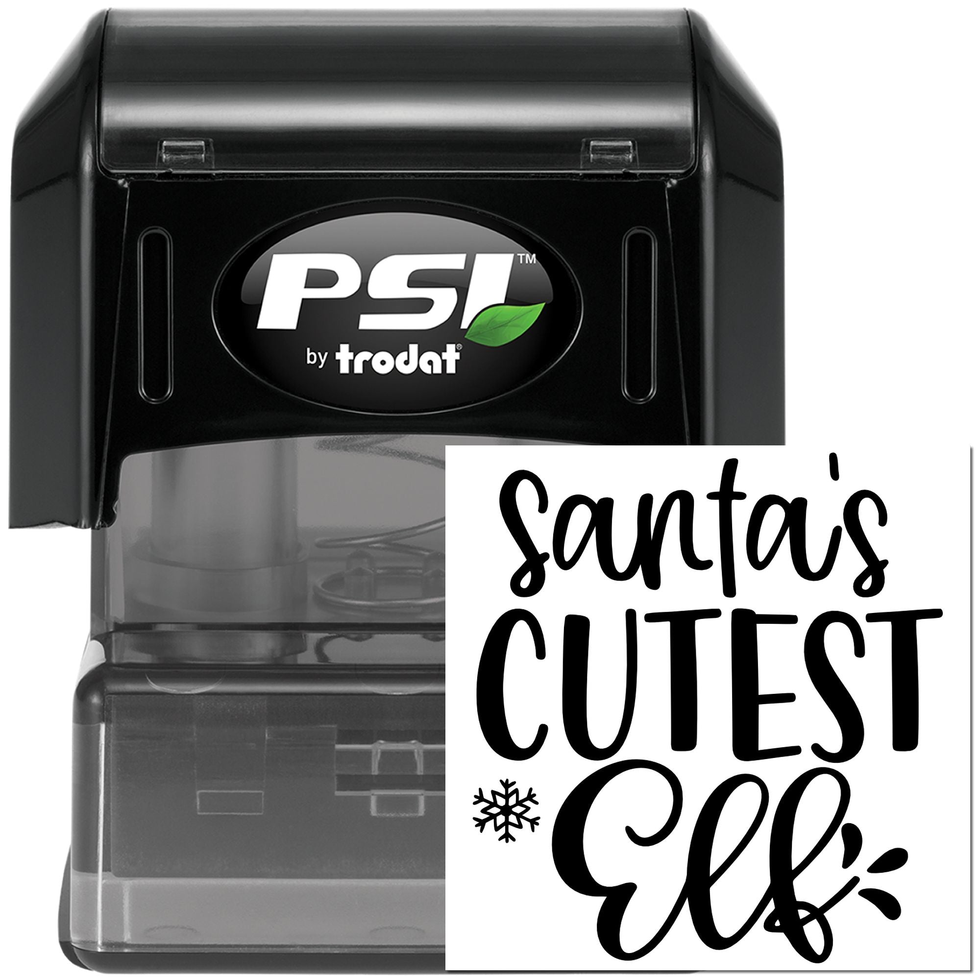 Santa's Cutest Elf Craft Stamp Pre-Inked Christmas Gift Tag Stamp